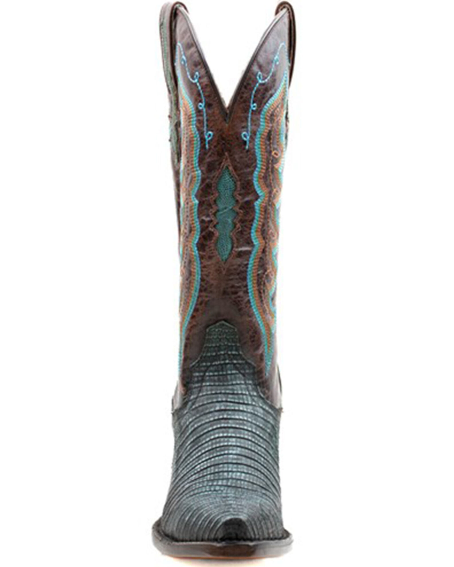 Dan Post Women's Rustic Exotic Lizard Western Boot - Snip Toe, Turquoise