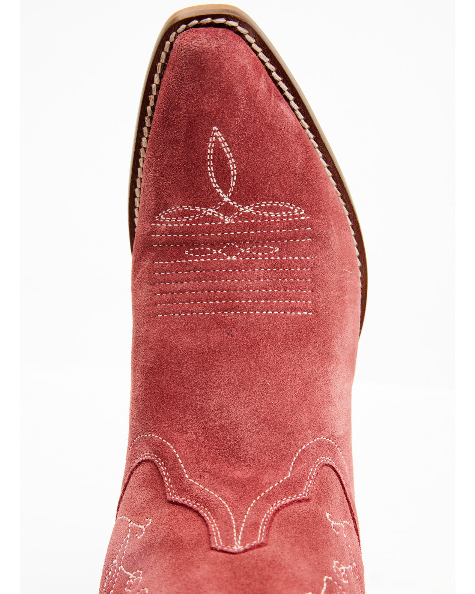 Shyanne Womens Bambi Suede Western Boots Snip Toe Red