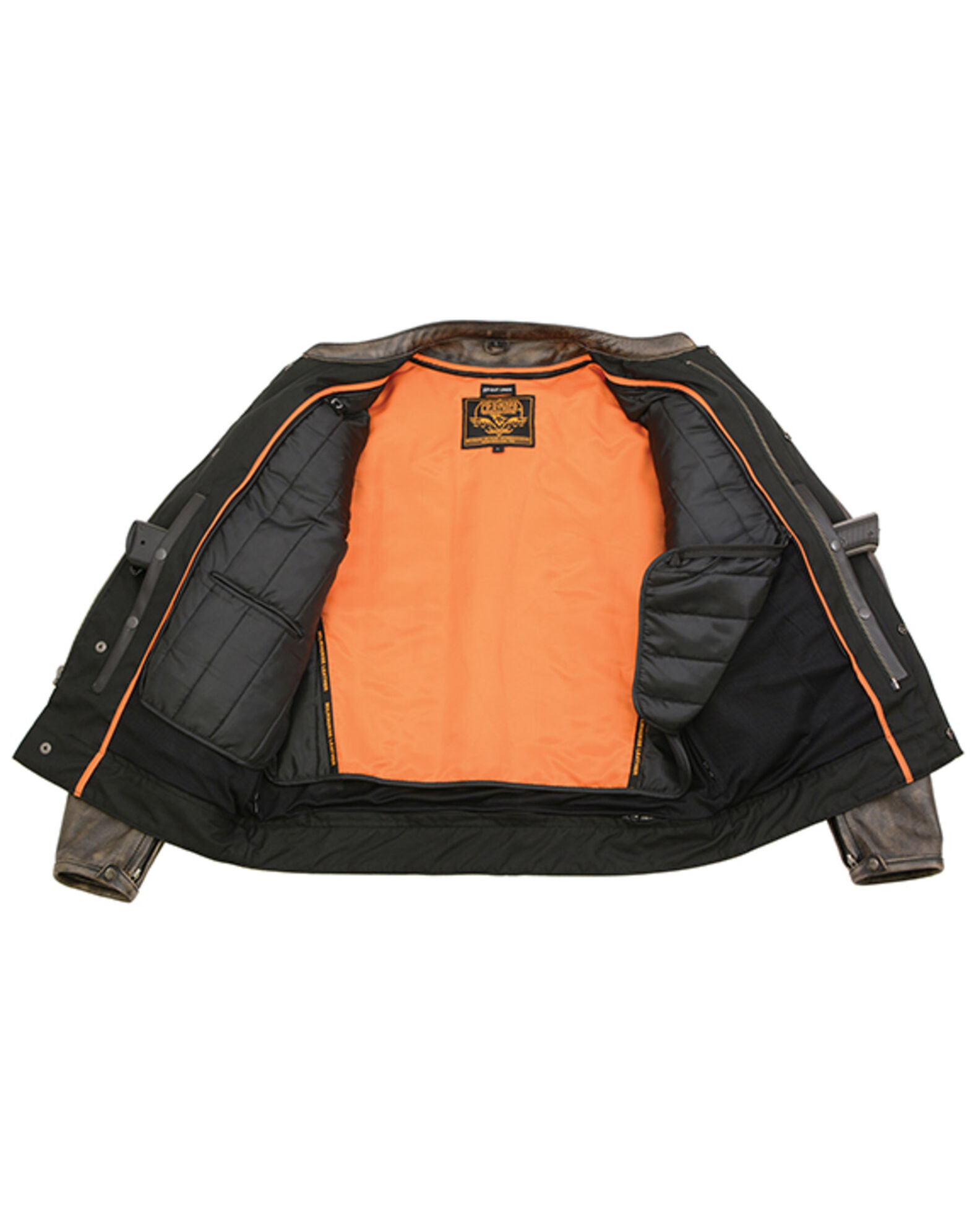 Milwaukee Leather Men's Distressed Concealed Carry Leather Motorcycle ...