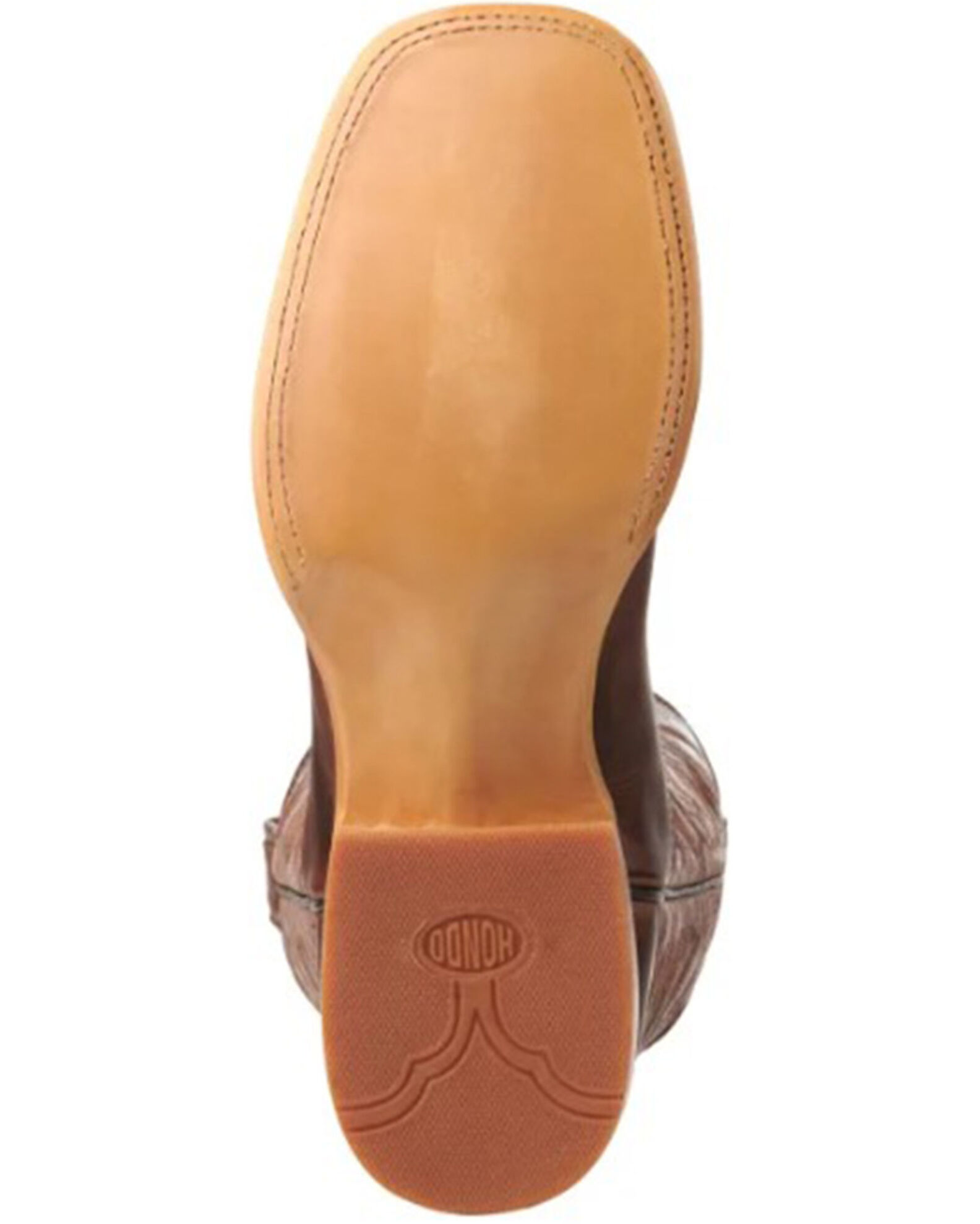 Hondo Boots Mens Cowhide Western Boots Broad Square Toe Brown
