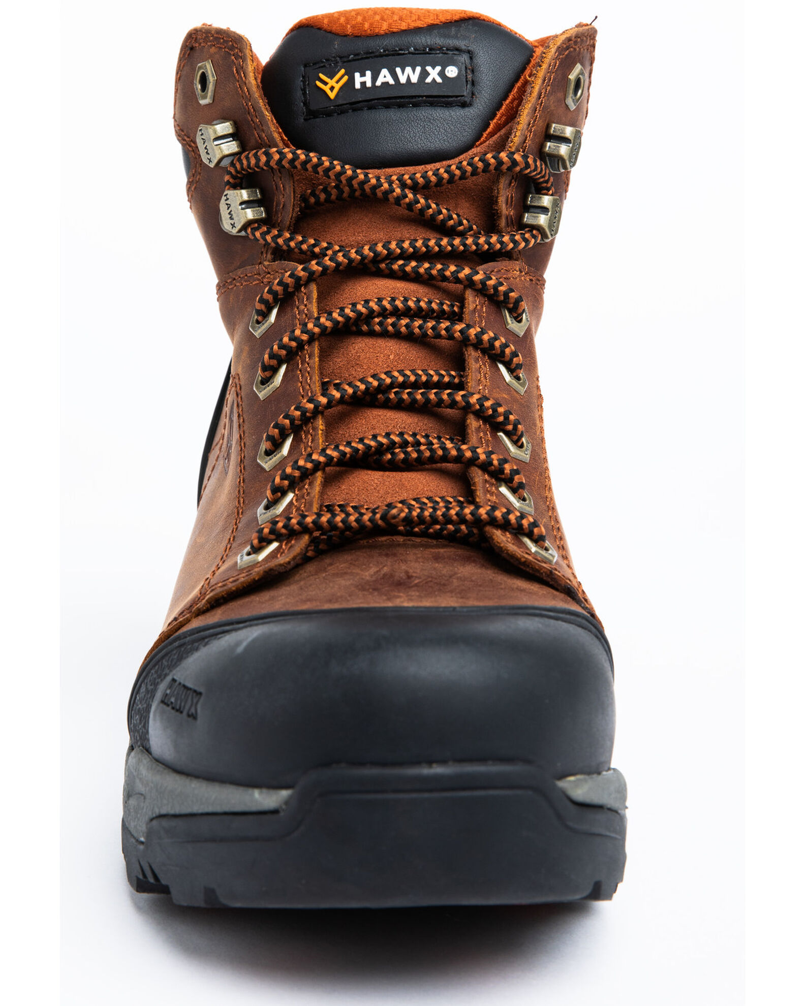 Hawx Mens 6 Lace To Toe Waterproof Work Boots Composite Toe Rust