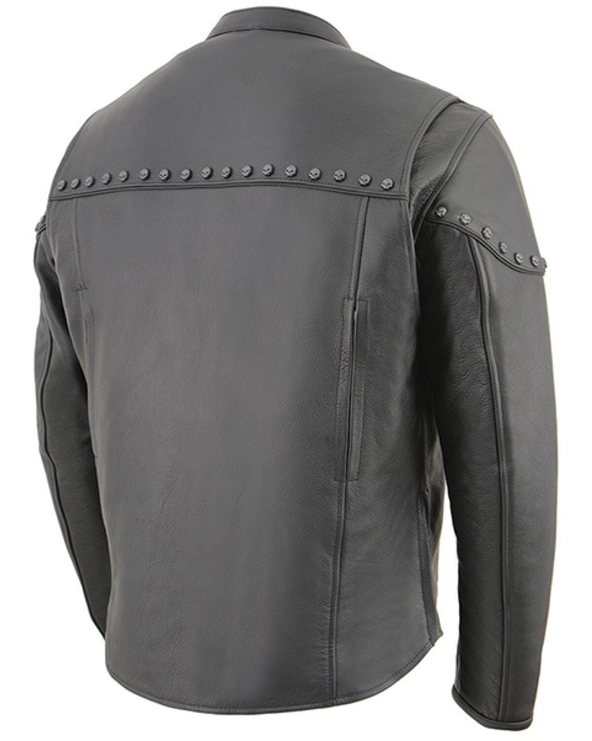 Milwaukee Leather Men's The Skelly Racer Leather Motorcycle Jacket - 3X ...