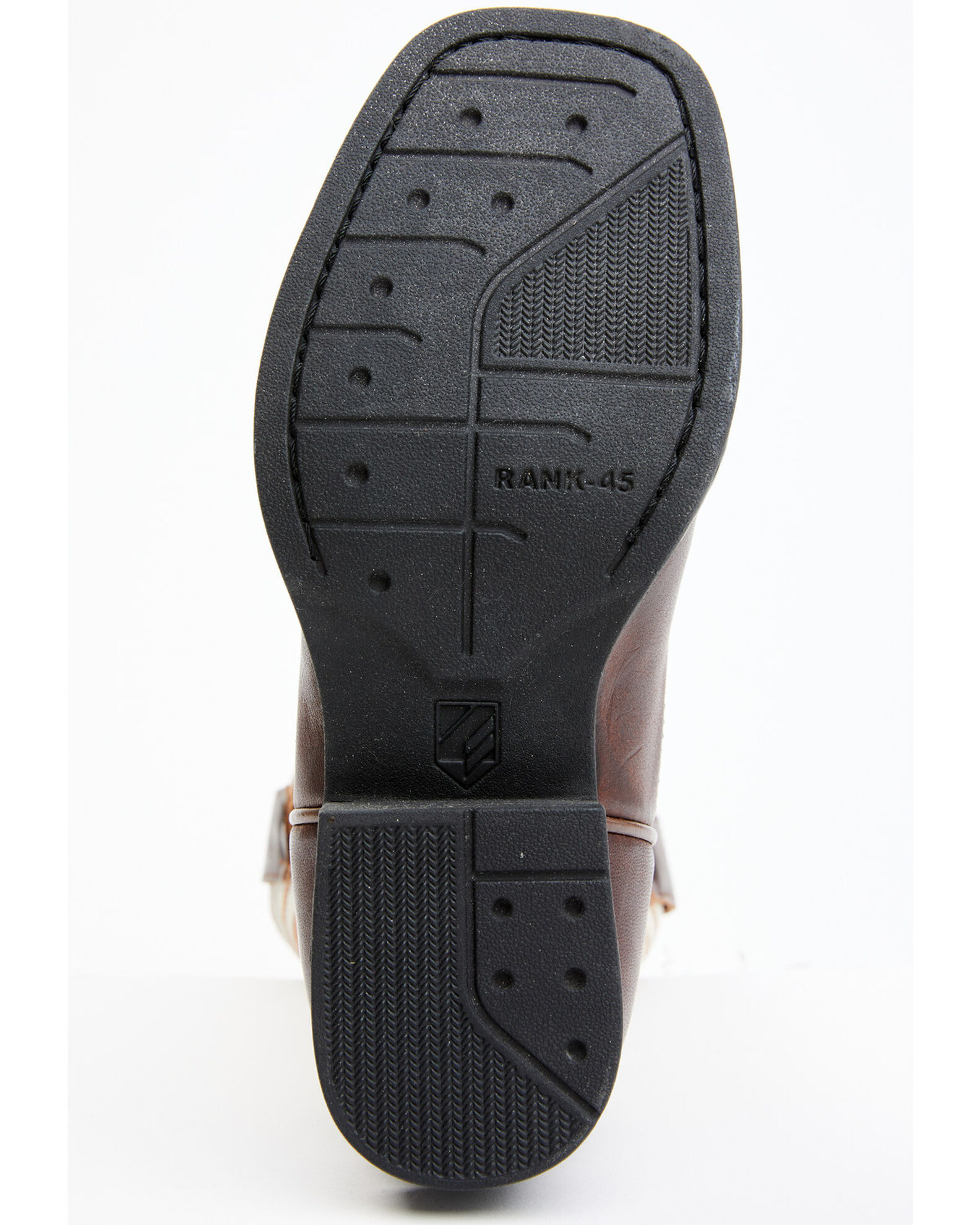 RANK 45® Boys' Austin Western Boots - Broad Square Toe, Ivory