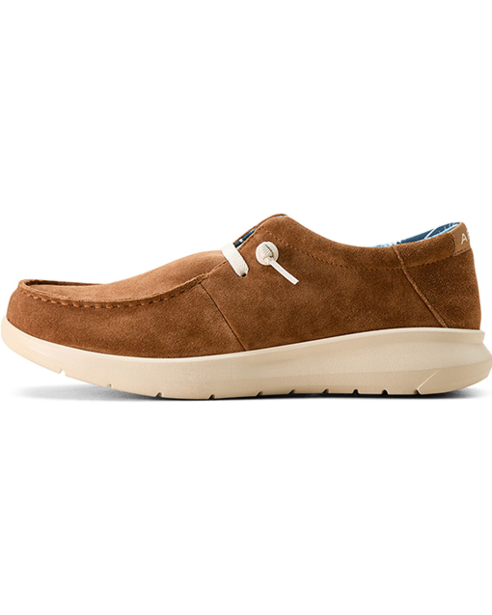 Ariat Mens Suede Hilo Casual Shoes Moc Toe Brown