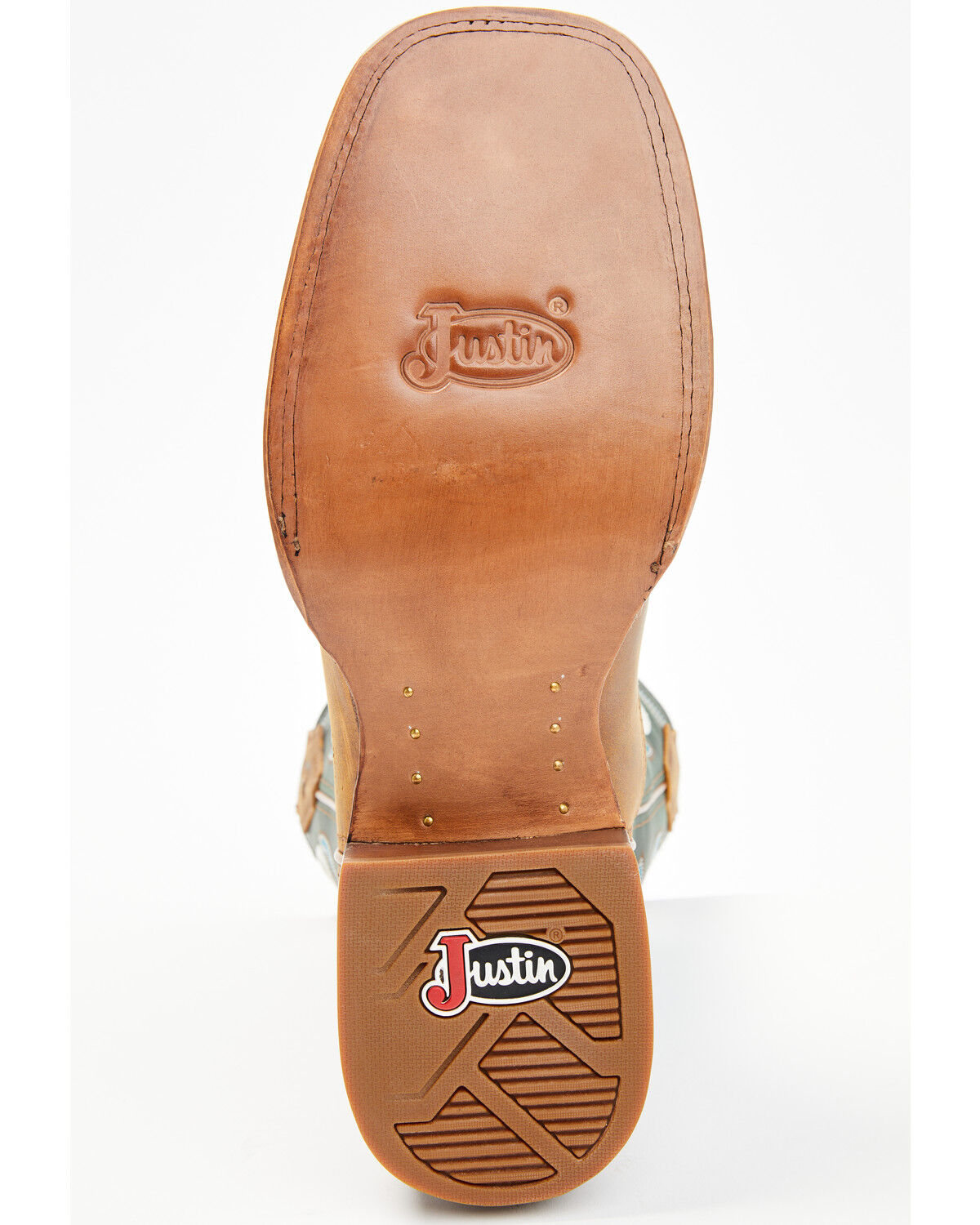 Justin Men's Frontier Western Boots - Broad Square Toe, Tan