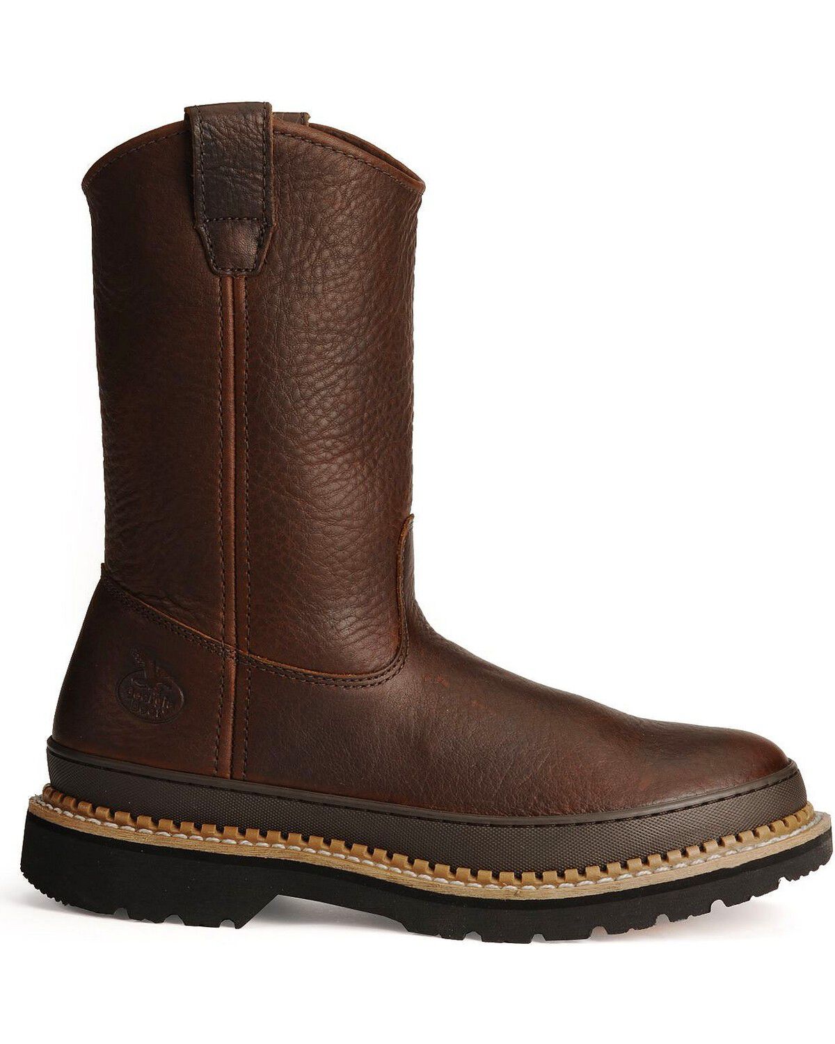 Georgia Boot Men's Giant Pull On Work Boots - Steel Toe, Brown