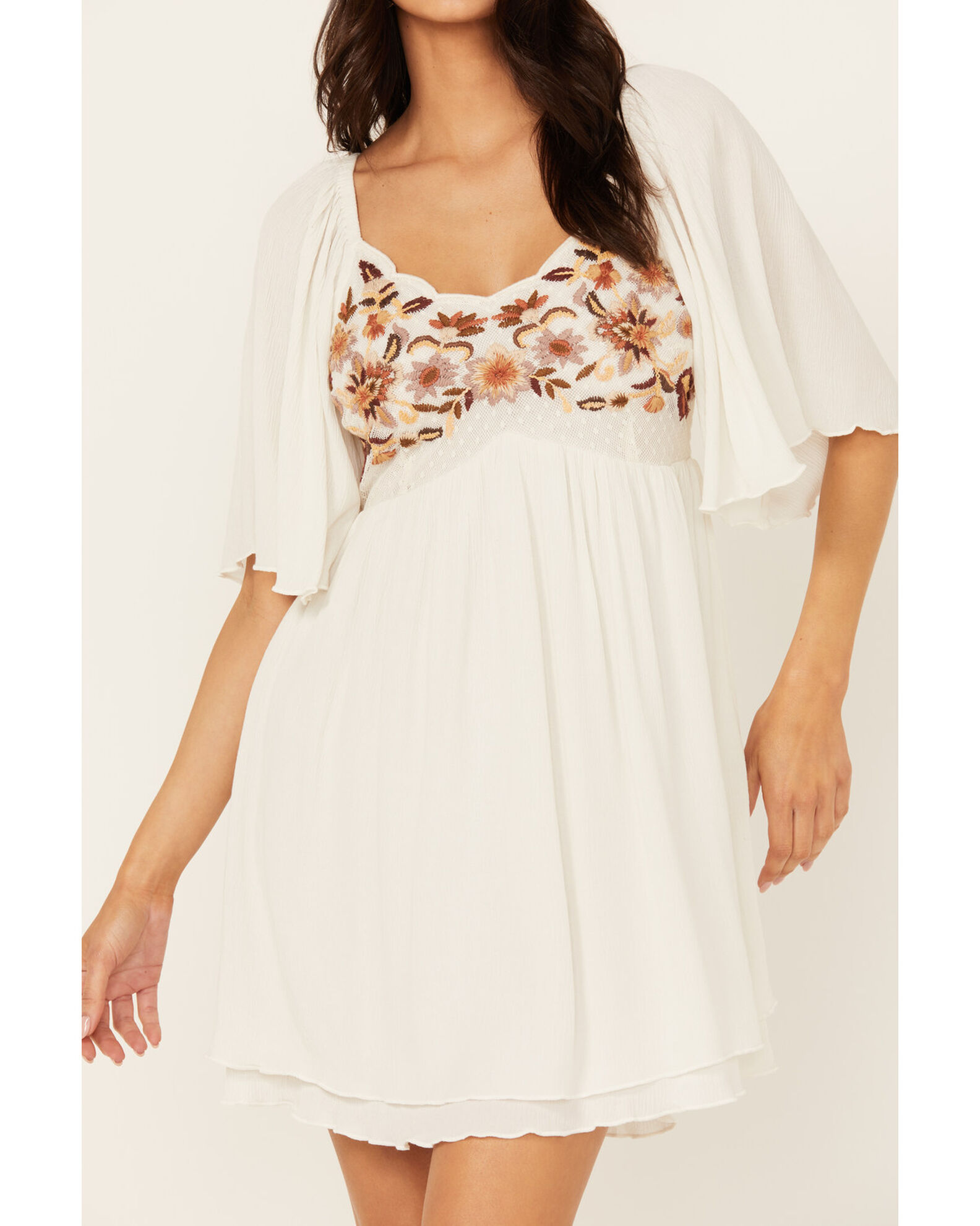 Shyanne Women's Embroidered Mesh Dress,