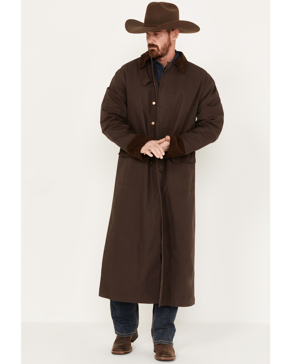 Scully Men's Authentic Canvas Duster, Walnut, hi-res