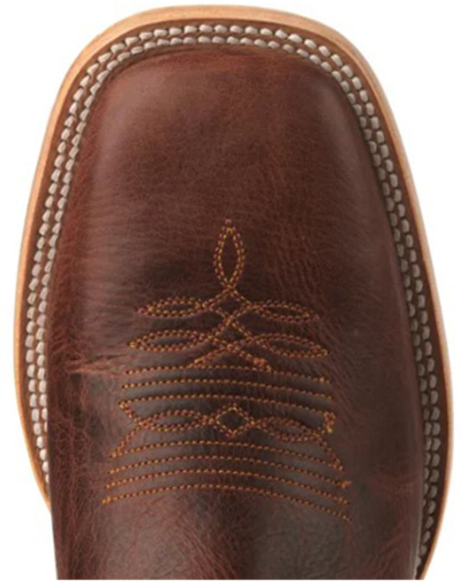 Hondo Boots Mens Cowhide Western Boots Broad Square Toe Brown
