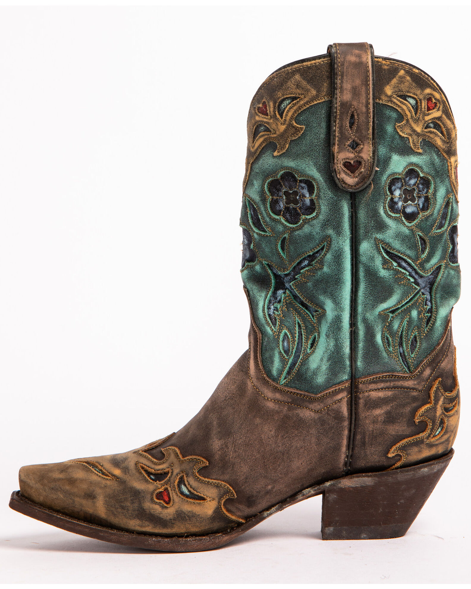 Dan Post Women's Blue Bird Wingtip Western Boots - Snip Toe, Copper