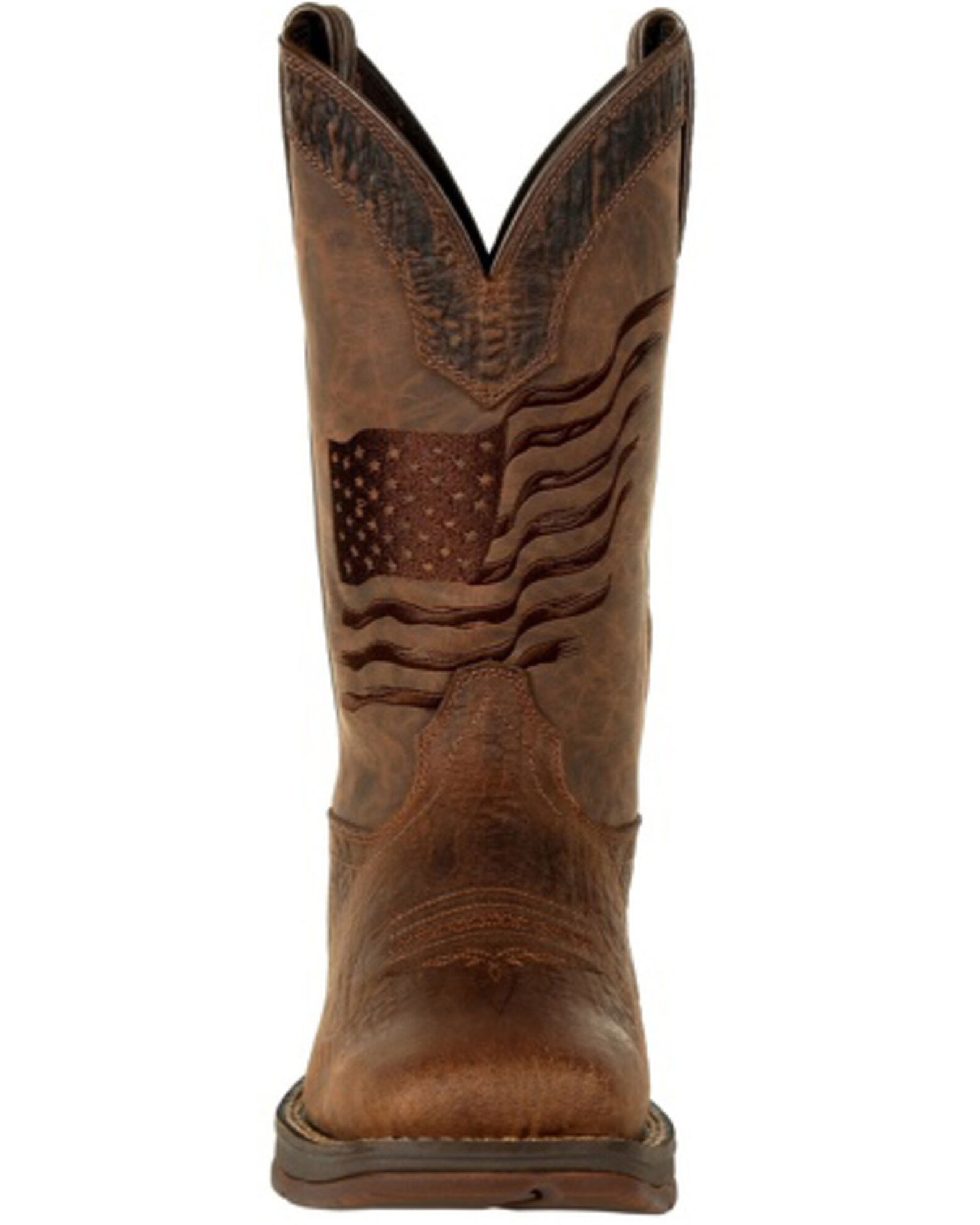 Durango Mens Rebel Brown Flag Western Performance Boots Square Toe