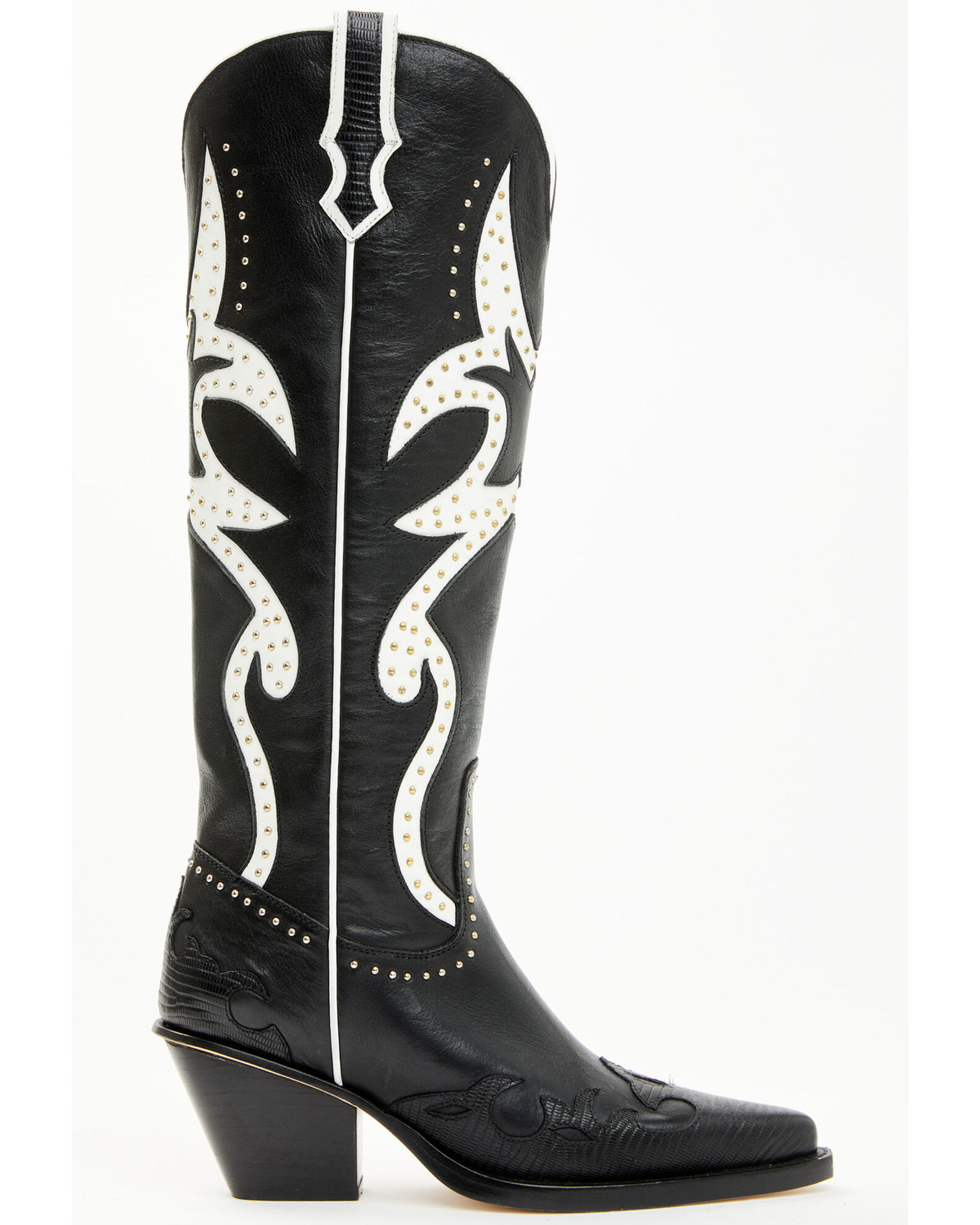 Wonderwest Women's Genoeva Tall Western Boots - Snip Toe, Black/white
