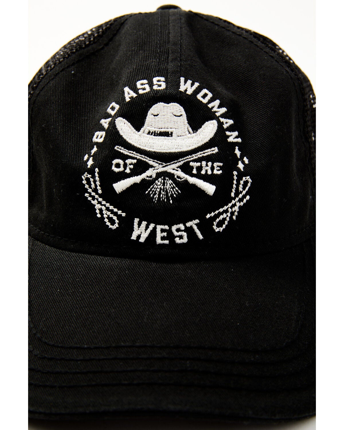 Idyllwind Women's Bad Ass Woman Embroidered Mesh Back Ball Cap | Boot Barn