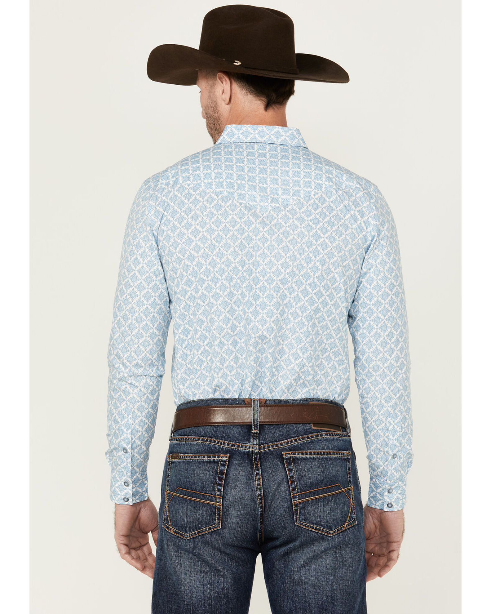 Gibson Mens Gmas Couch Mosaic Medallion Print Long Sleeve Snap