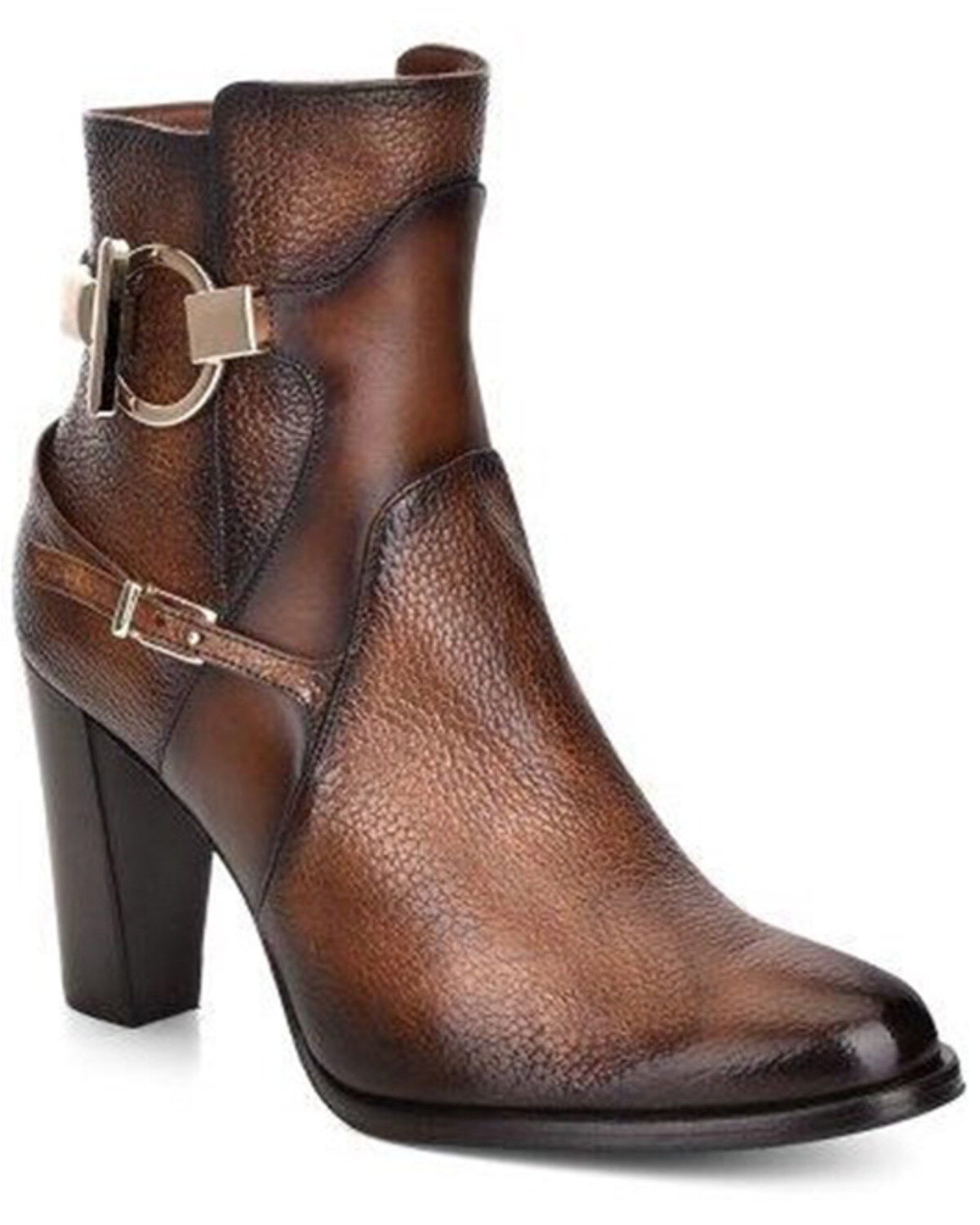 Cuadra Women's Deer Zipper Fashion Booties - Round Toe, Brown, hi-res