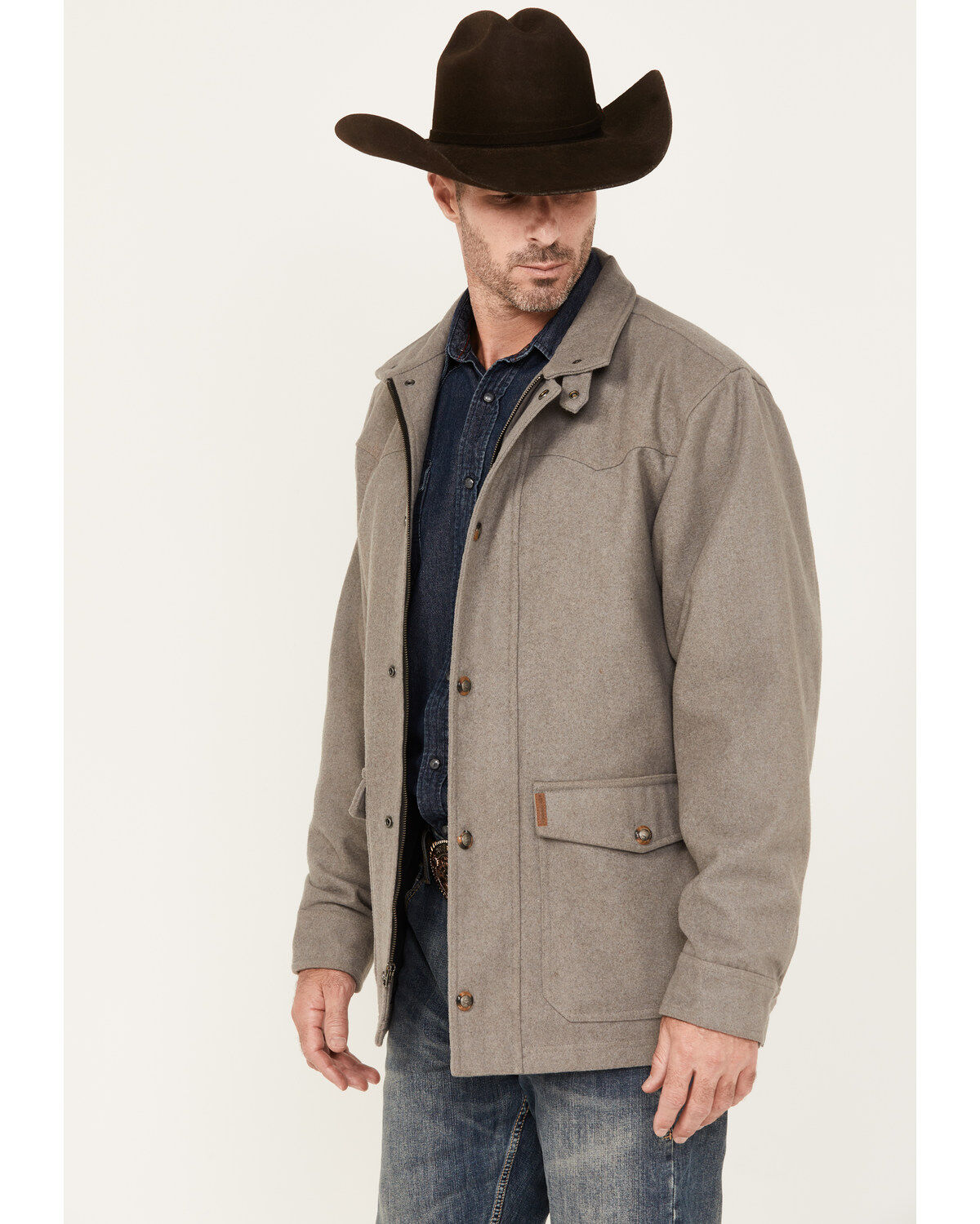 Cinch Men's Wool Solid Snap Jacket | Boot Barn Cinch Men's Wool Solid Snap Jacket | Boot Barn