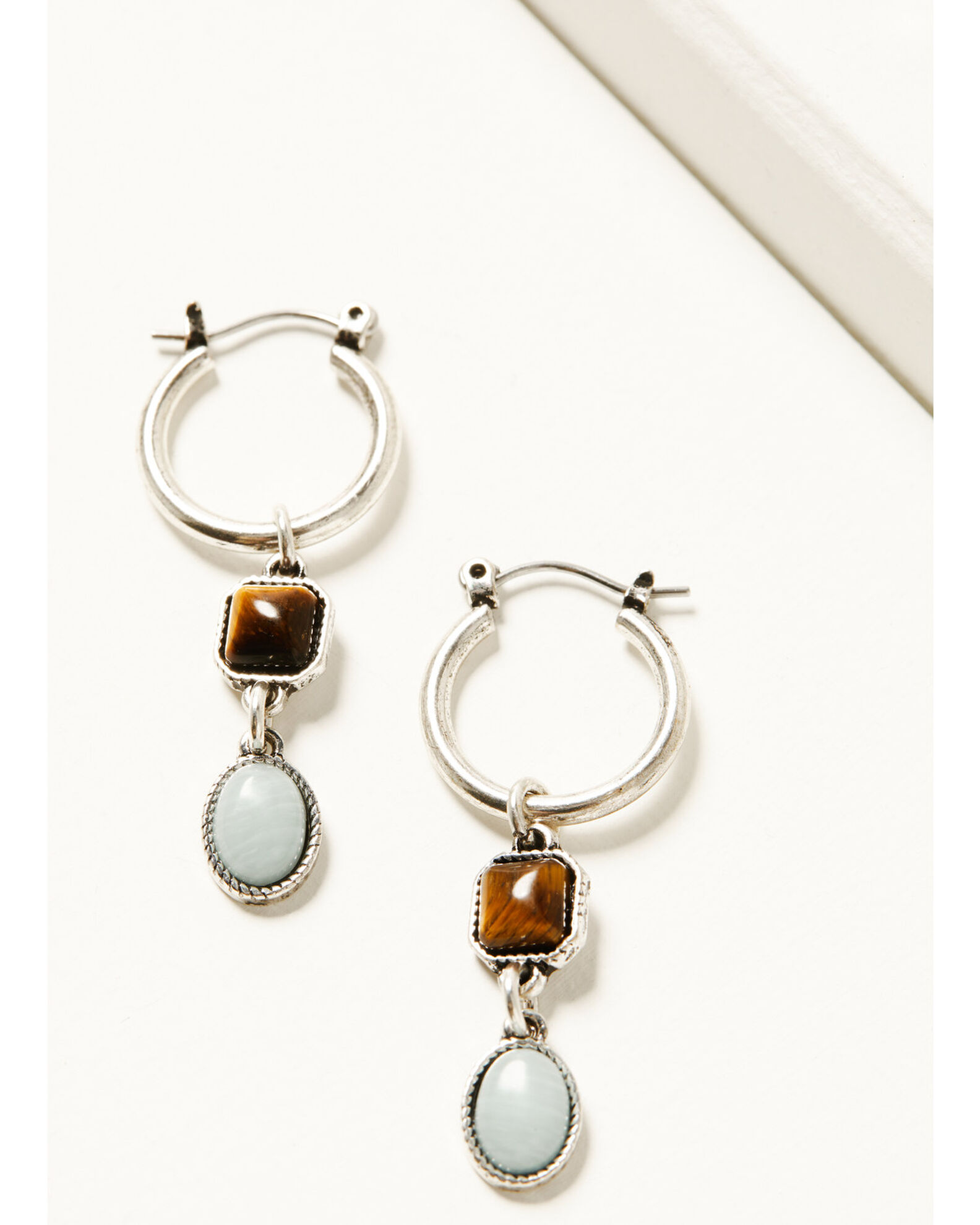 Shyanne Womens Juniper Sky Multi Gem Earring Set Silver