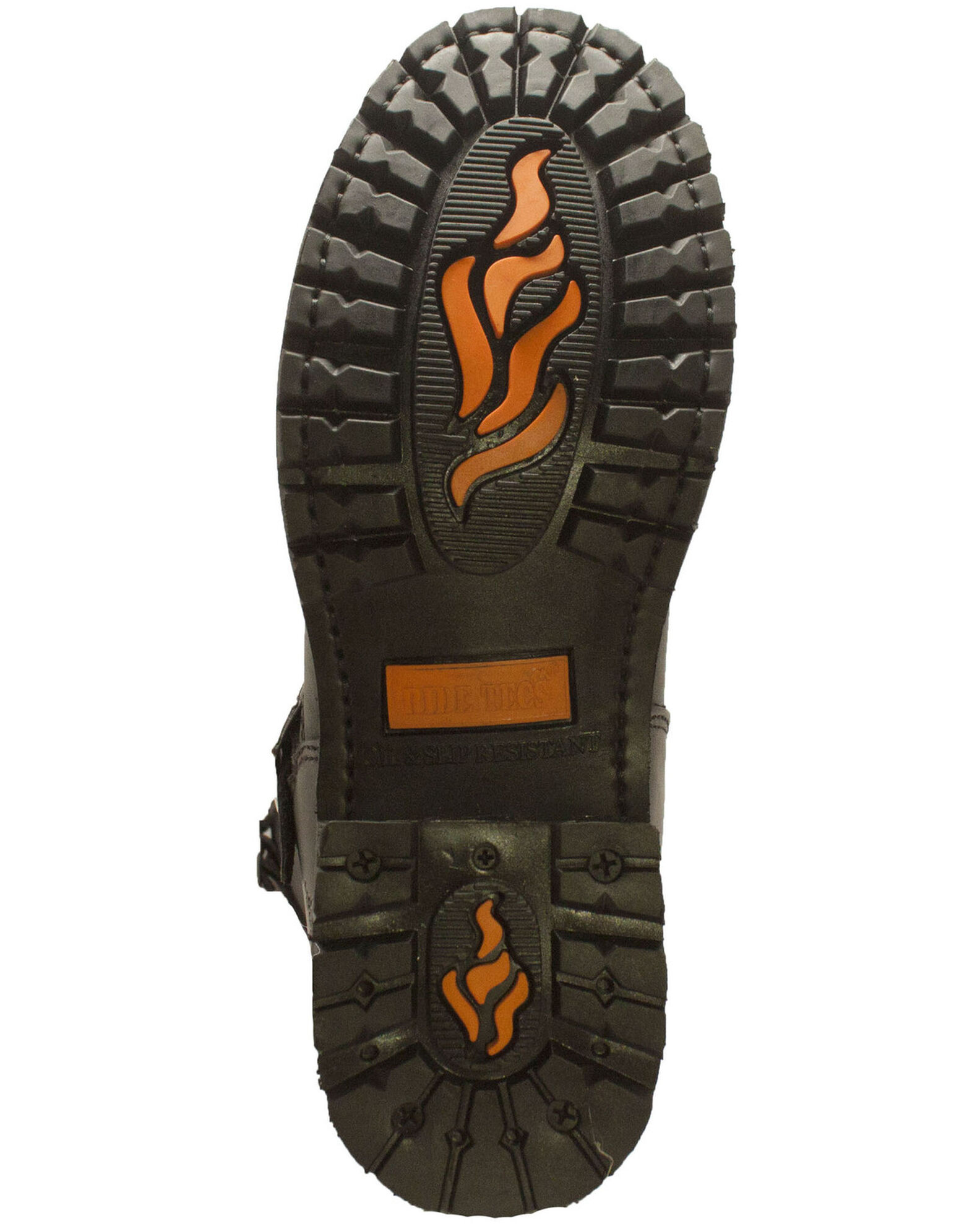 Ad Tec Men's Engineer Biker Boots - Round Toe, Black