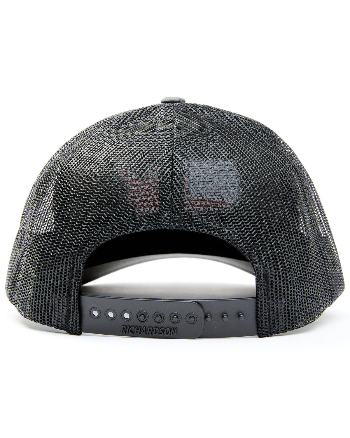 Oil Field Hats Men's Gray & Black American Flag US Patch Mesh-Back Ball ...