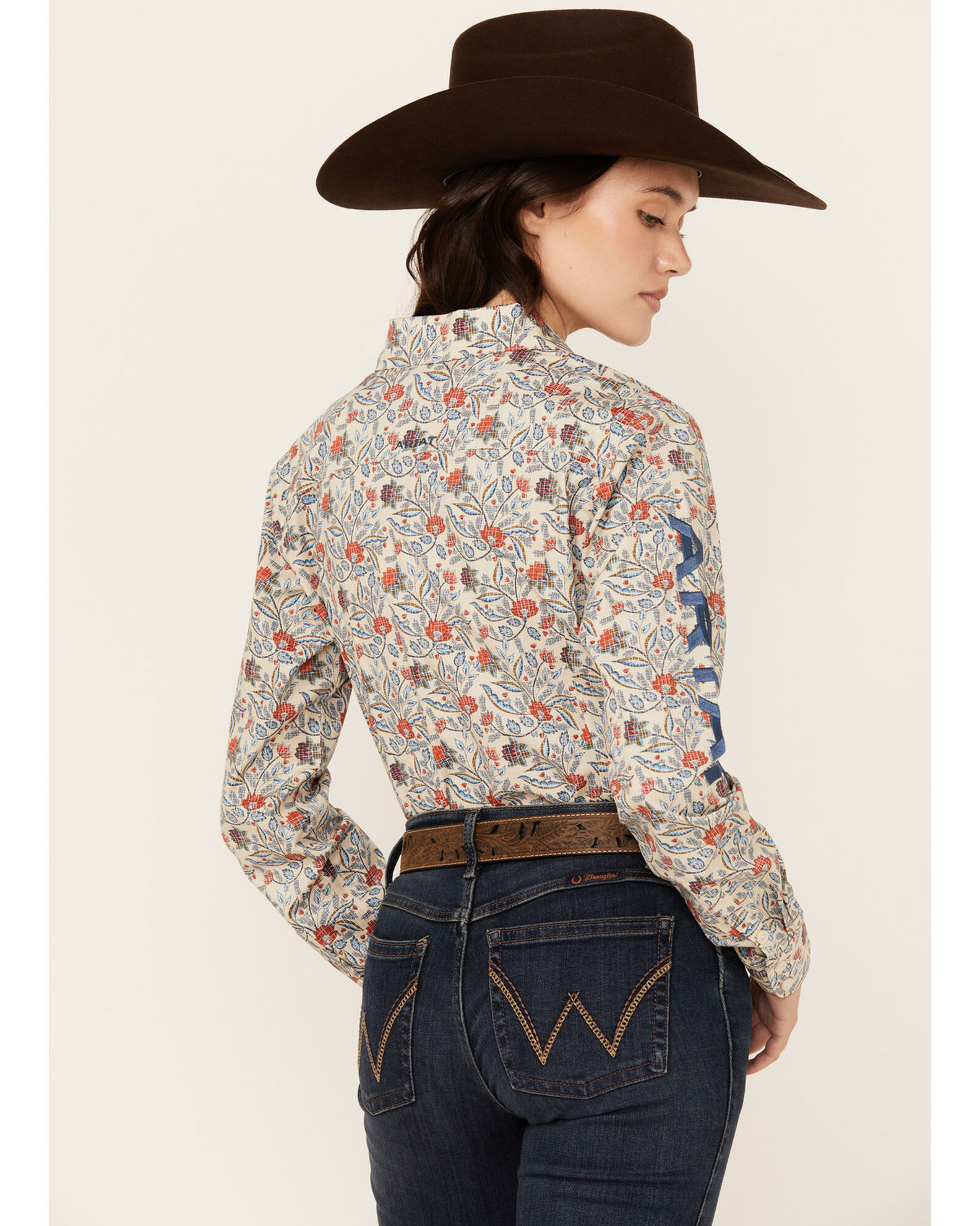 Ariat Womens Boot Barn Exclusive Team Kirby Floral Print Long Sleeve