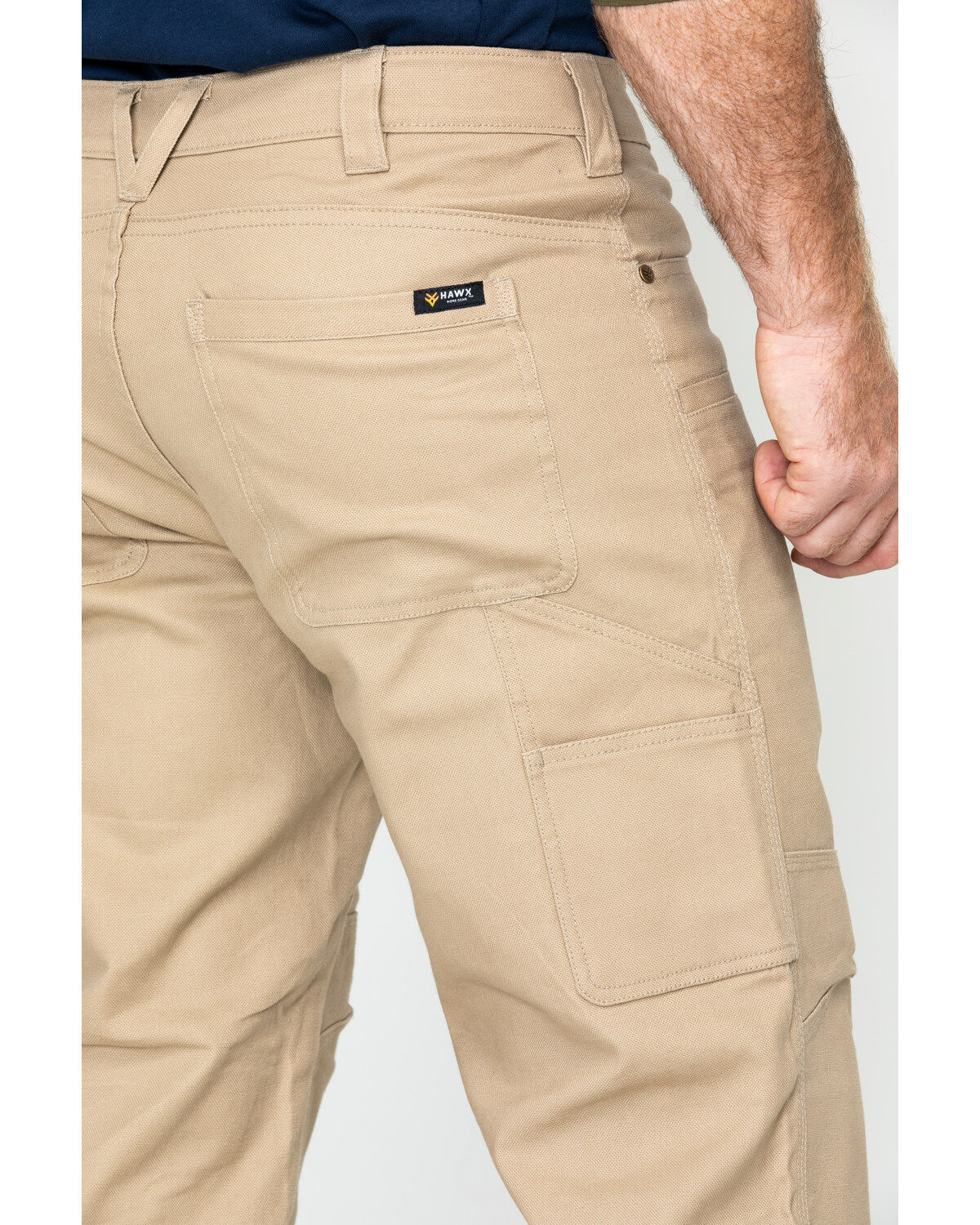 Hawx Men's Stretch Canvas Utility Work Pants, Beige/khaki