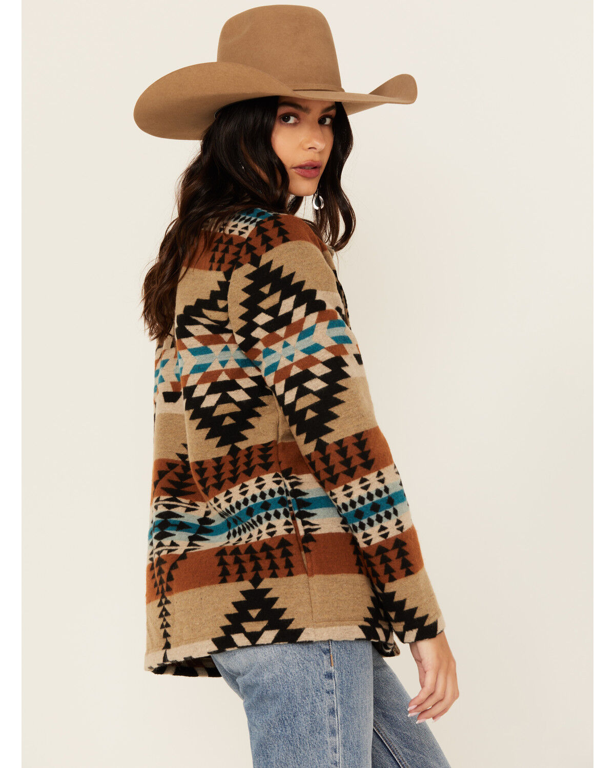 Cotton & Rye Women's Southwestern Print Blazer, Khaki Cotton & Rye Women's Southwestern Print Blazer, Khaki