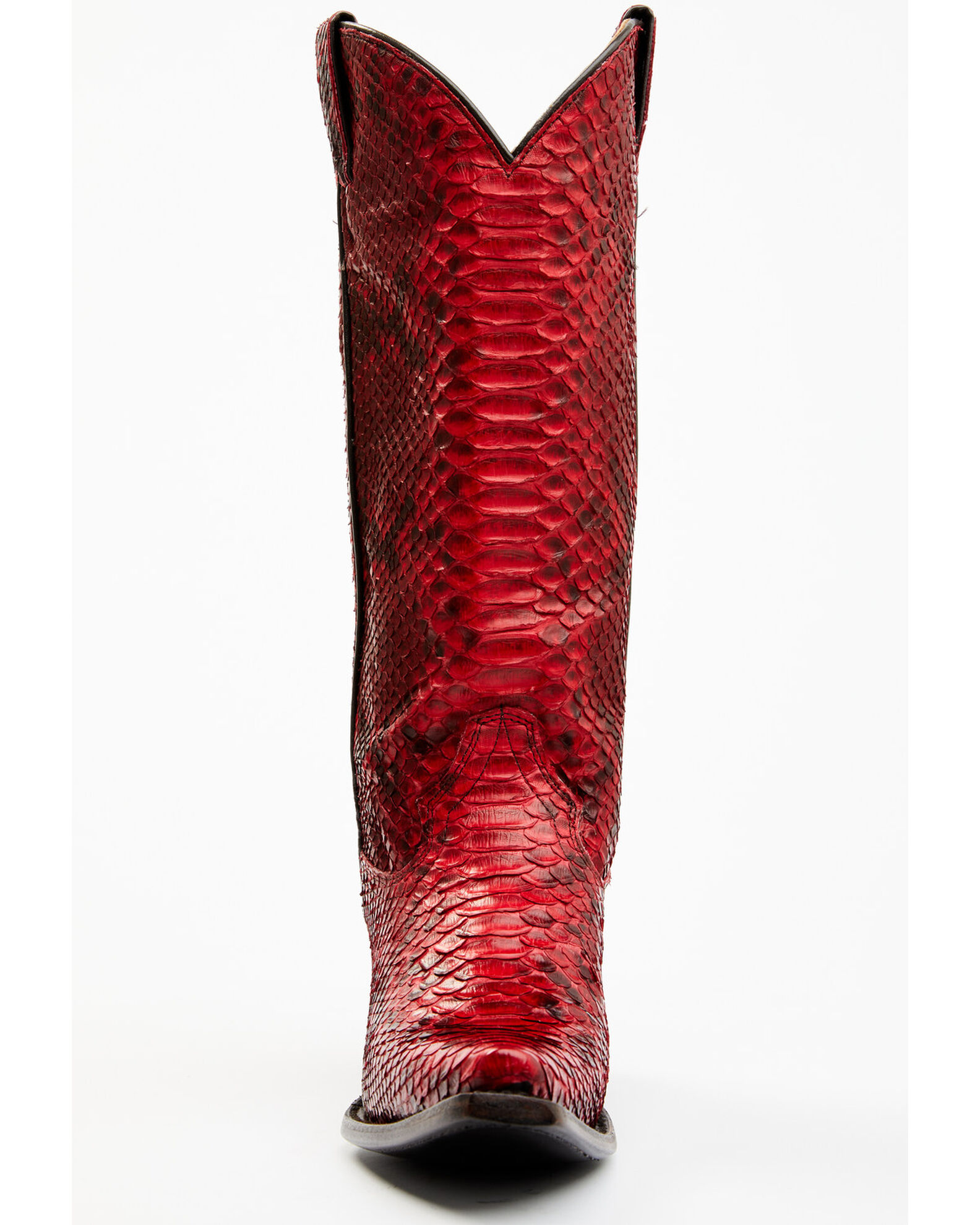 Idyllwind Womens Slay Exotic Python Western Boots Snip Toe Red