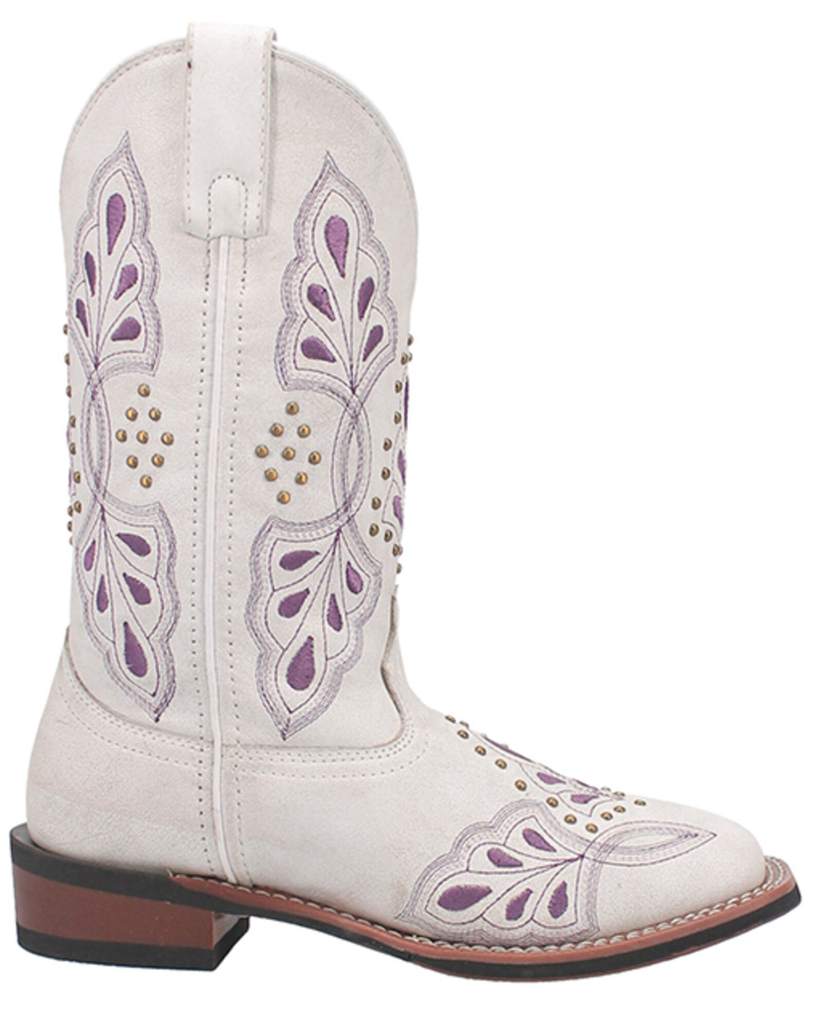 Laredo Women's Dionne Western Boots - Broad Square Toe, White