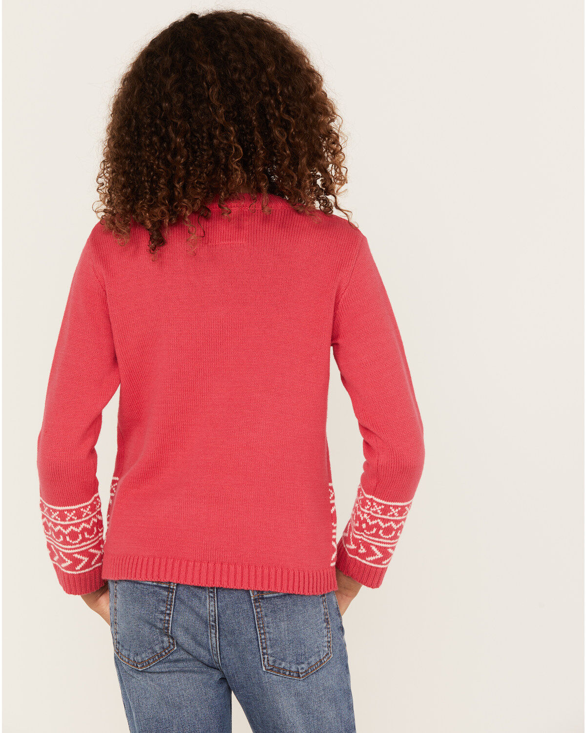 Cotton & Rye Girls' Steerhead Sweater, Pink