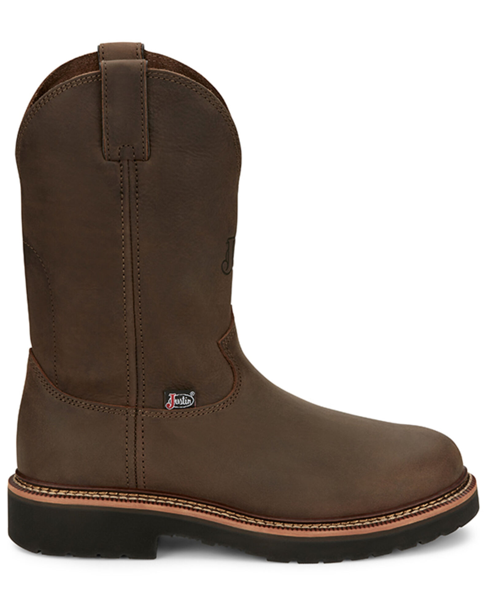 Product Name Justin Mens 11 Carbide Pull On Work Boots Soft Toe