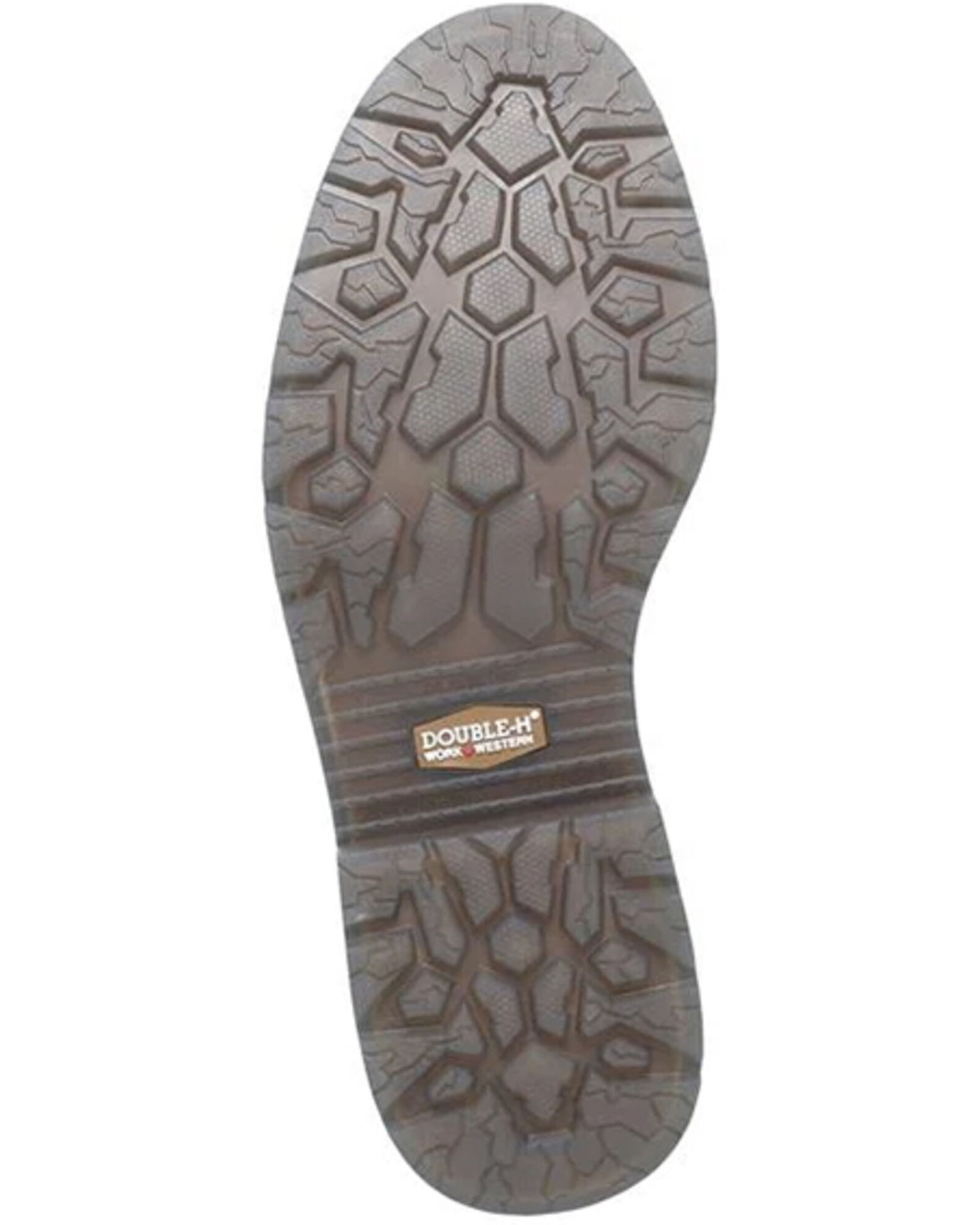 Double H Men's 10" Boss Waterproof Wellington Work Boots - Round Toe, Brown