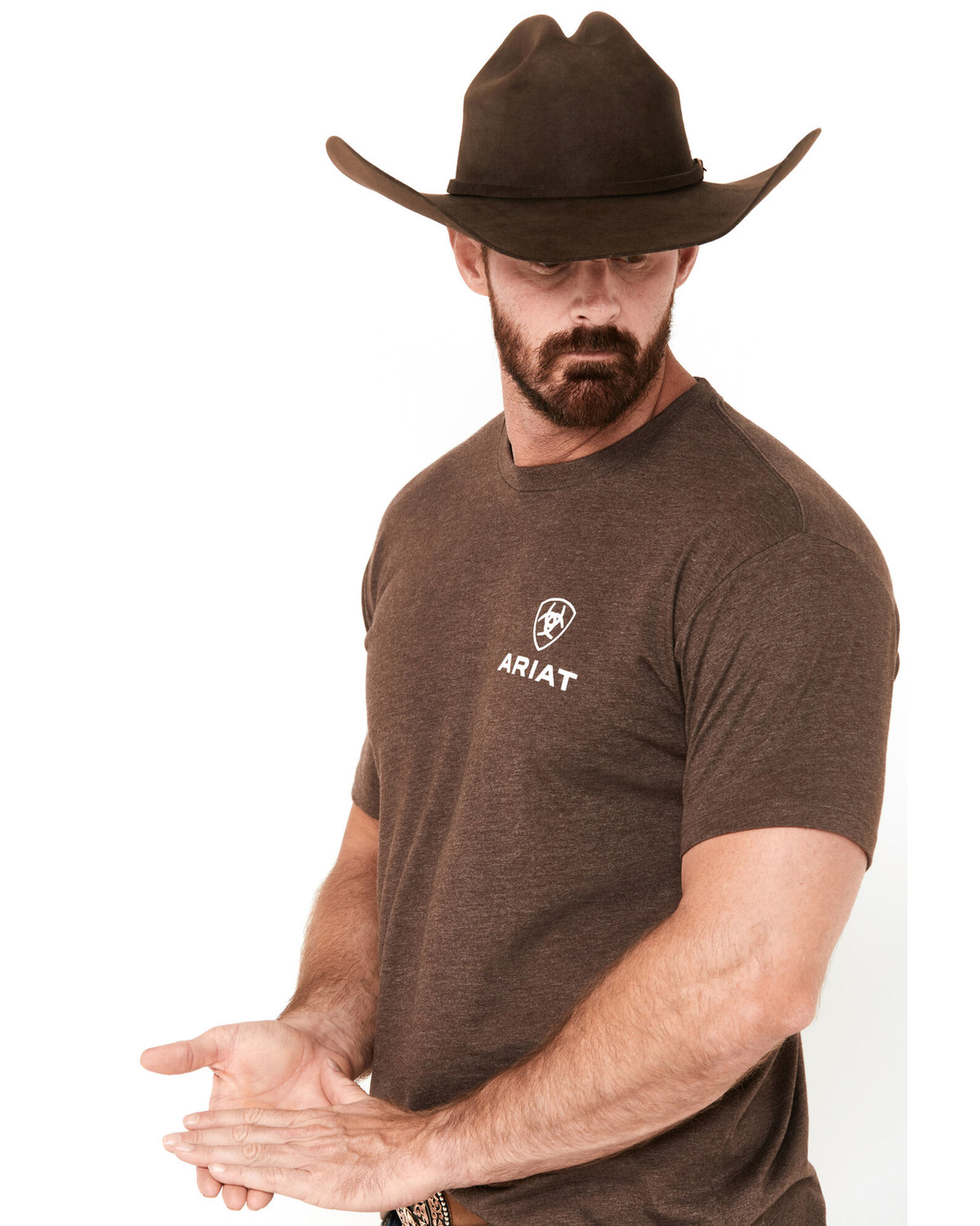 Product Name: Ariat Men's Outline Logo Short Sleeve Graphic T-Shirt