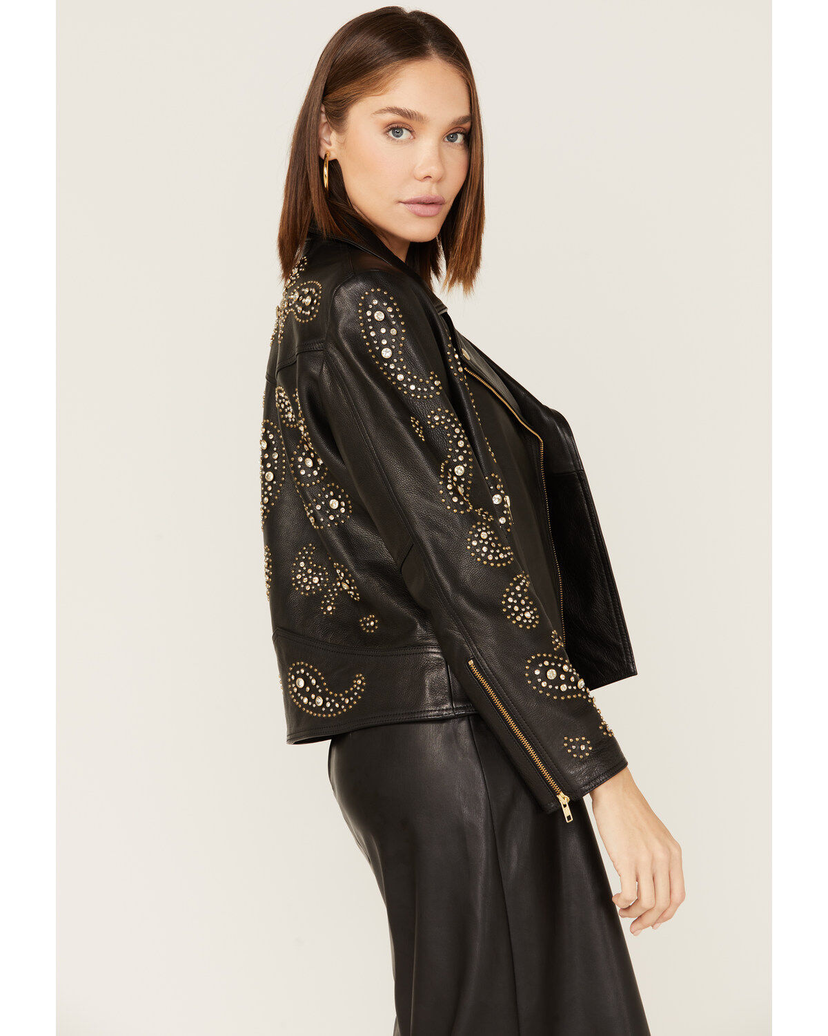 Boot Barn X Understated Leather Rhinestone Leather Moto Jacket | Boot Barn