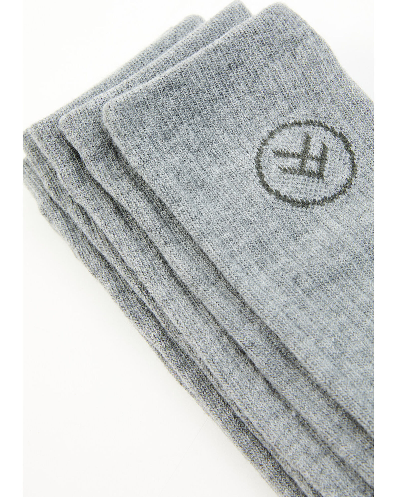 Hawx Men's Gray Crew Work Socks, No Color