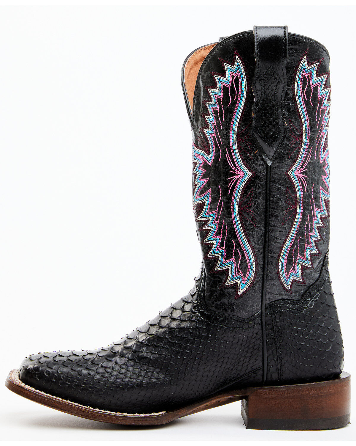 Dan Post Women's Back Cut Python Exotic Western Boot - Broad Square Toe ...