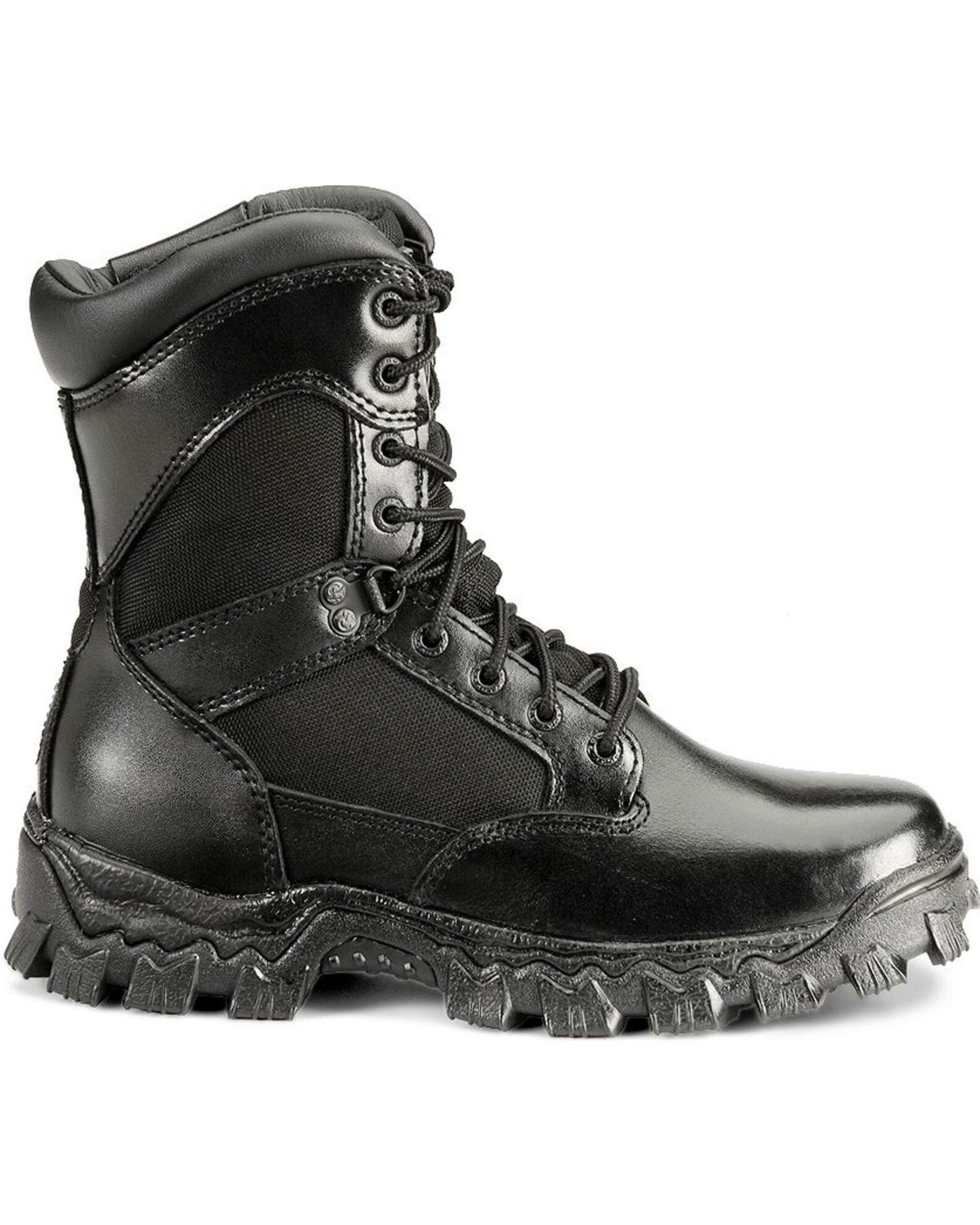 Rocky Men's Alpha Force Zipper Duty Boots, Black