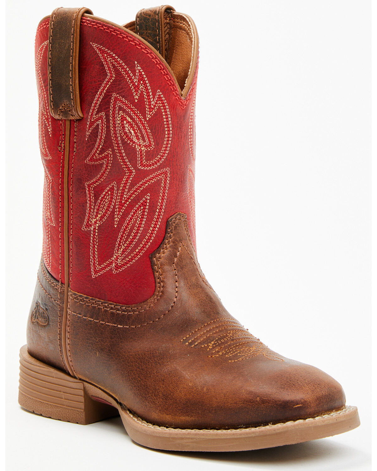 Justin Boys' Canter Western Boots - Square Toe, Cognac