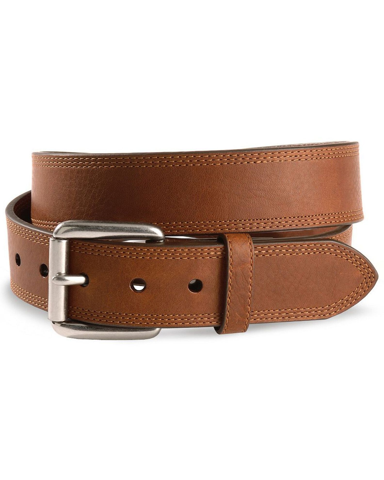 Ariat Triple Stitched Leather Belt - Reg & Big, Sunshine