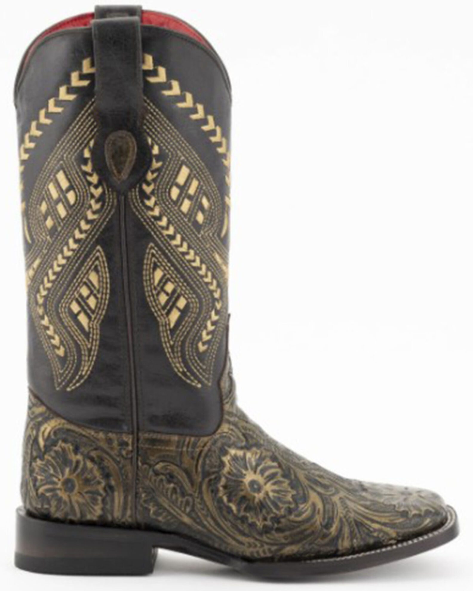 Ferrini Women's Cleopatra Western Boots - Broad Square Toe, Gold