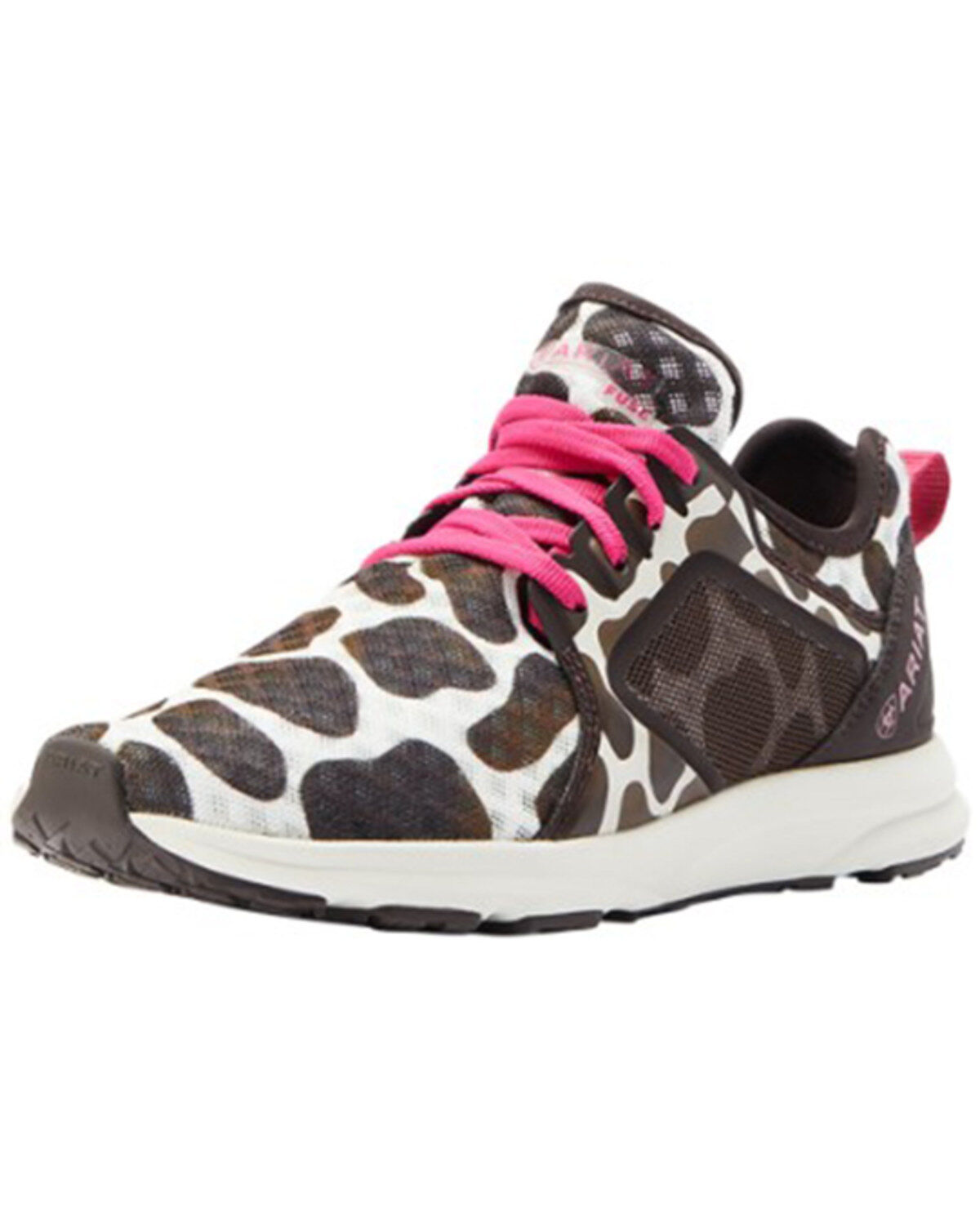 Ariat Women's Cow Print Fuse Sneakers, Brown