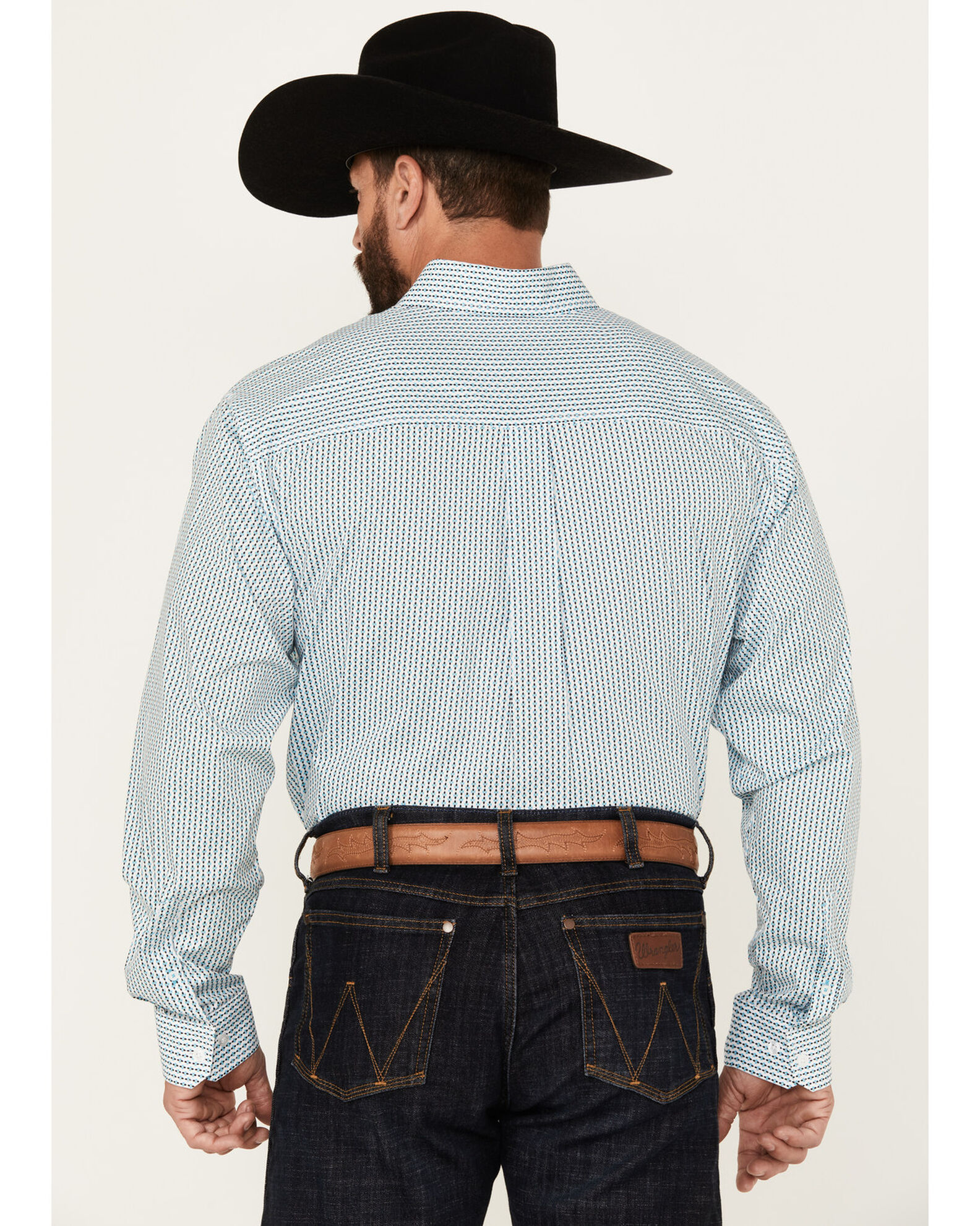 Cinch Mens Diamond Geo Print Long Sleeve Button Down Stretch Western
