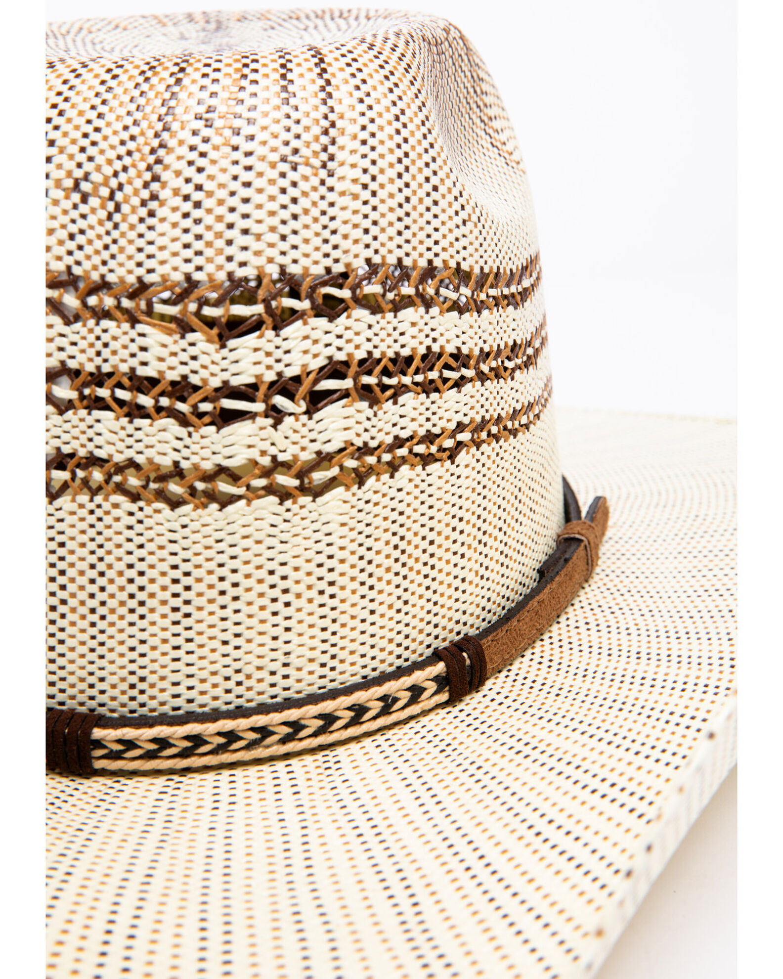 Cody James Braided Arrow 15X Straw Cowboy Hat, Natural