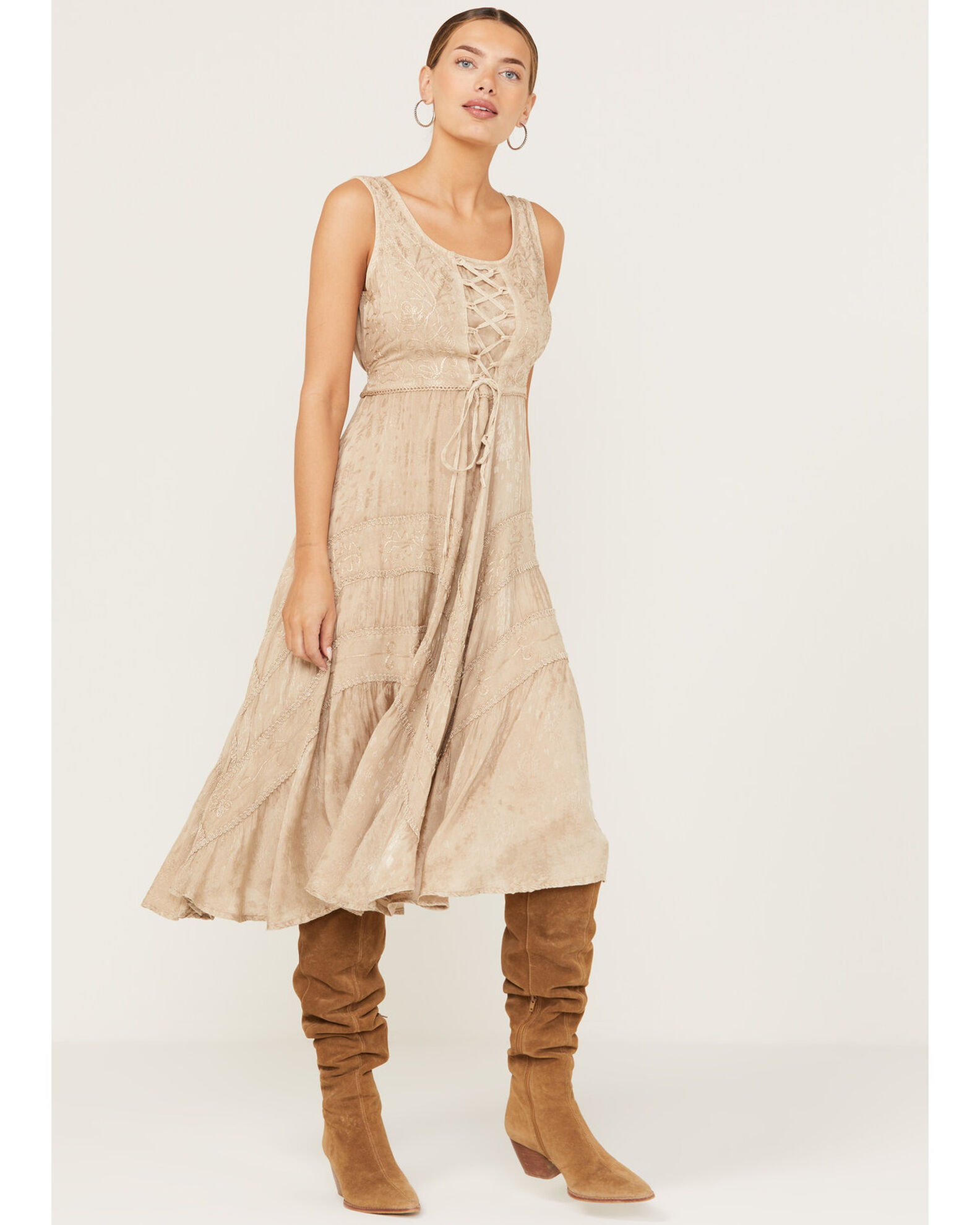 Product Name: Scully Women's Lace-Up Jacquard Dress