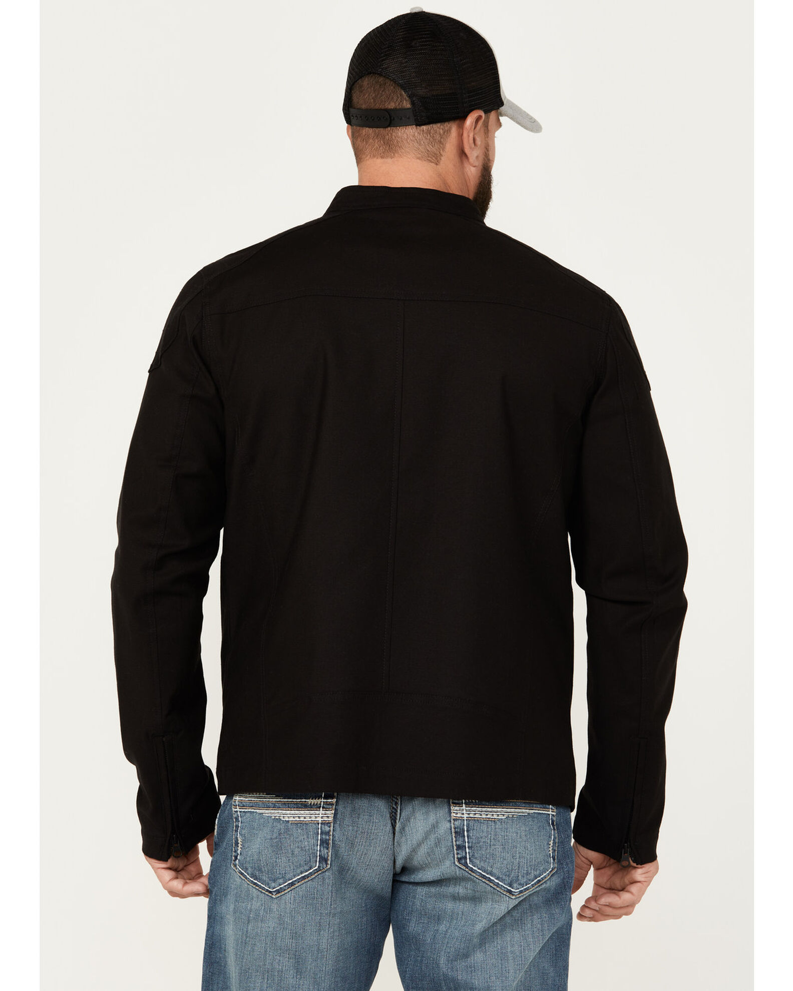 Moonshine Spirit Men's Motorcycle Flight Head Jacket, Black