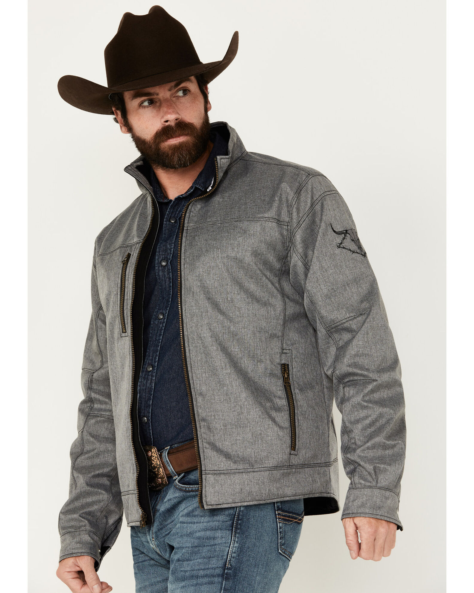 Cowboy Hardware Men's Woodsman Tech Jacket, Grey