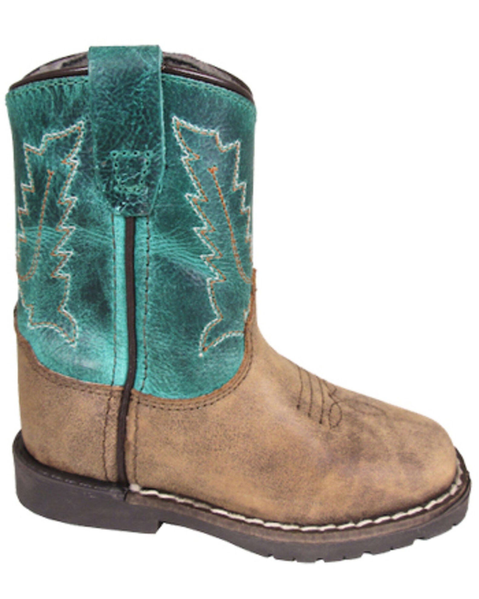 Smoky Mountain Toddler Girls' Autry Western Boots - Broad Square Toe, Brown
