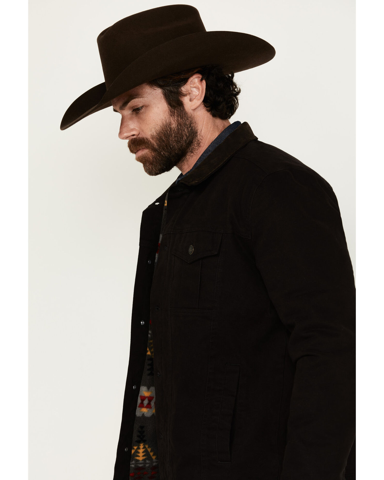Cody James Mens Ozark Memphis Washed Rancher Jacket Black