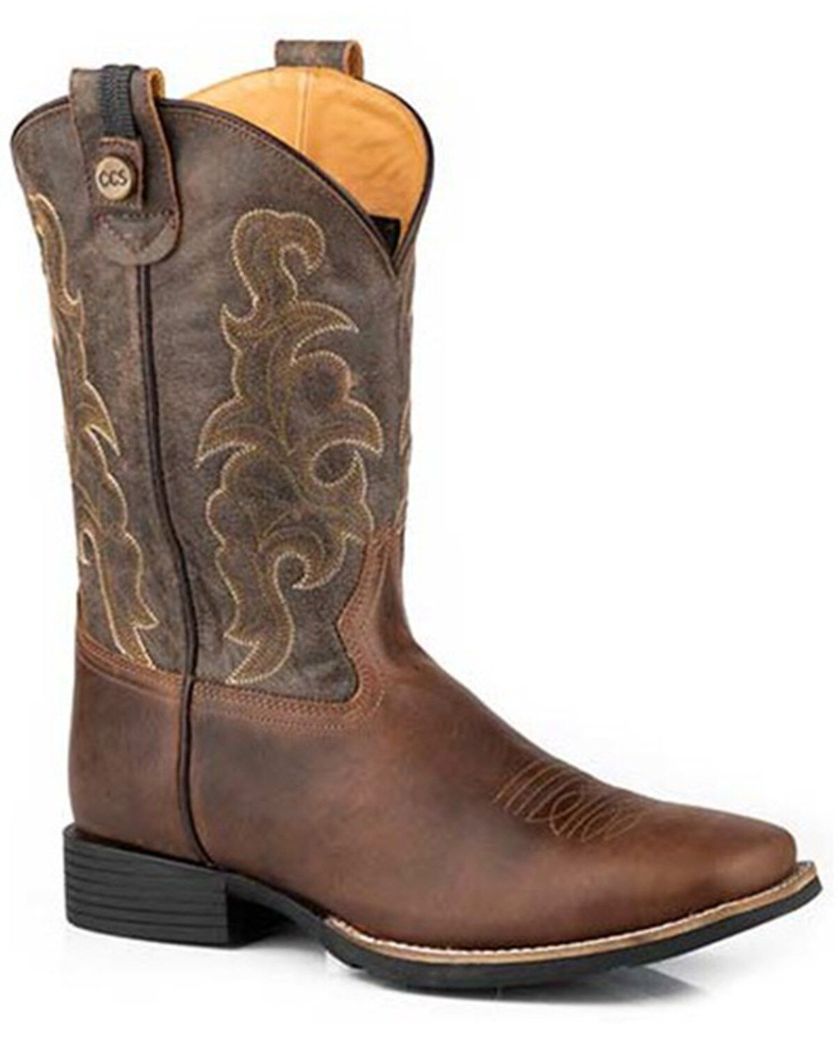 Roper Men's Trigger Concealed Carry Western Boots - Square Toe, Tan