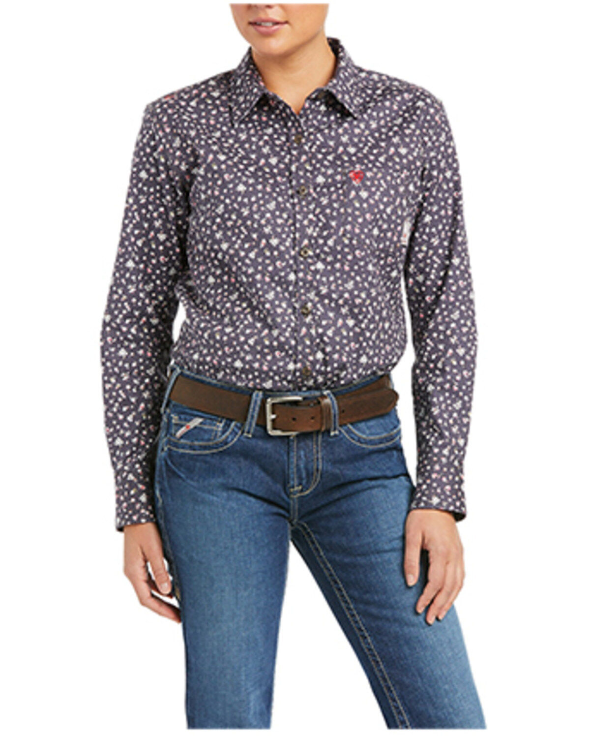 Ariat Women's FR Floral Print Long Sleeve Button-Down Romesha ...
