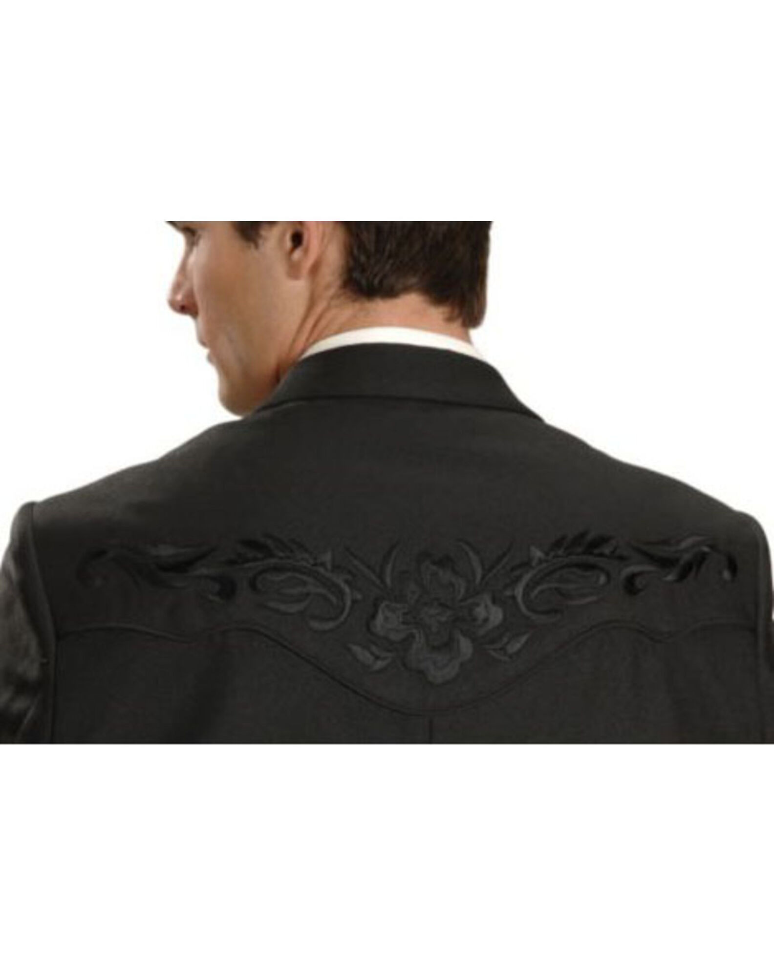 Scully Black Floral Embroidered Western Jacket - Big & Tall, Black